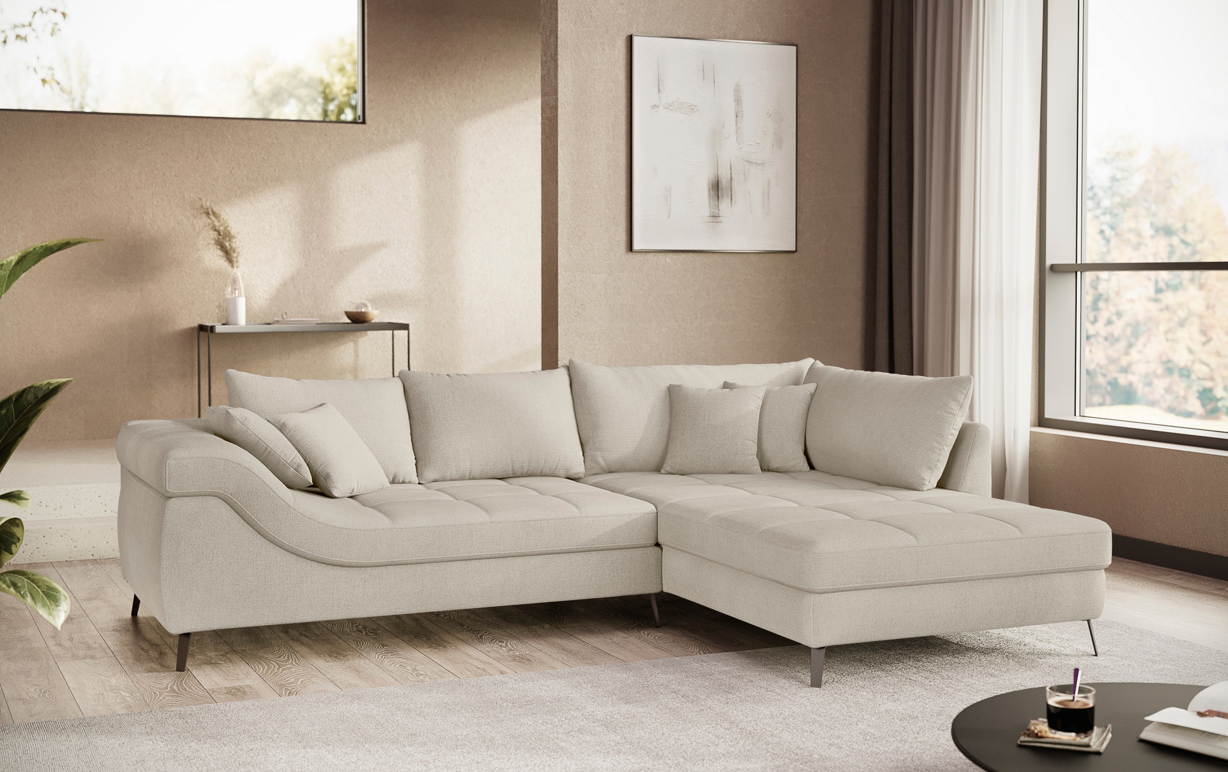 Preisvergleich für Mr. Couch Ecksofa Portofino L-Form 4 ...