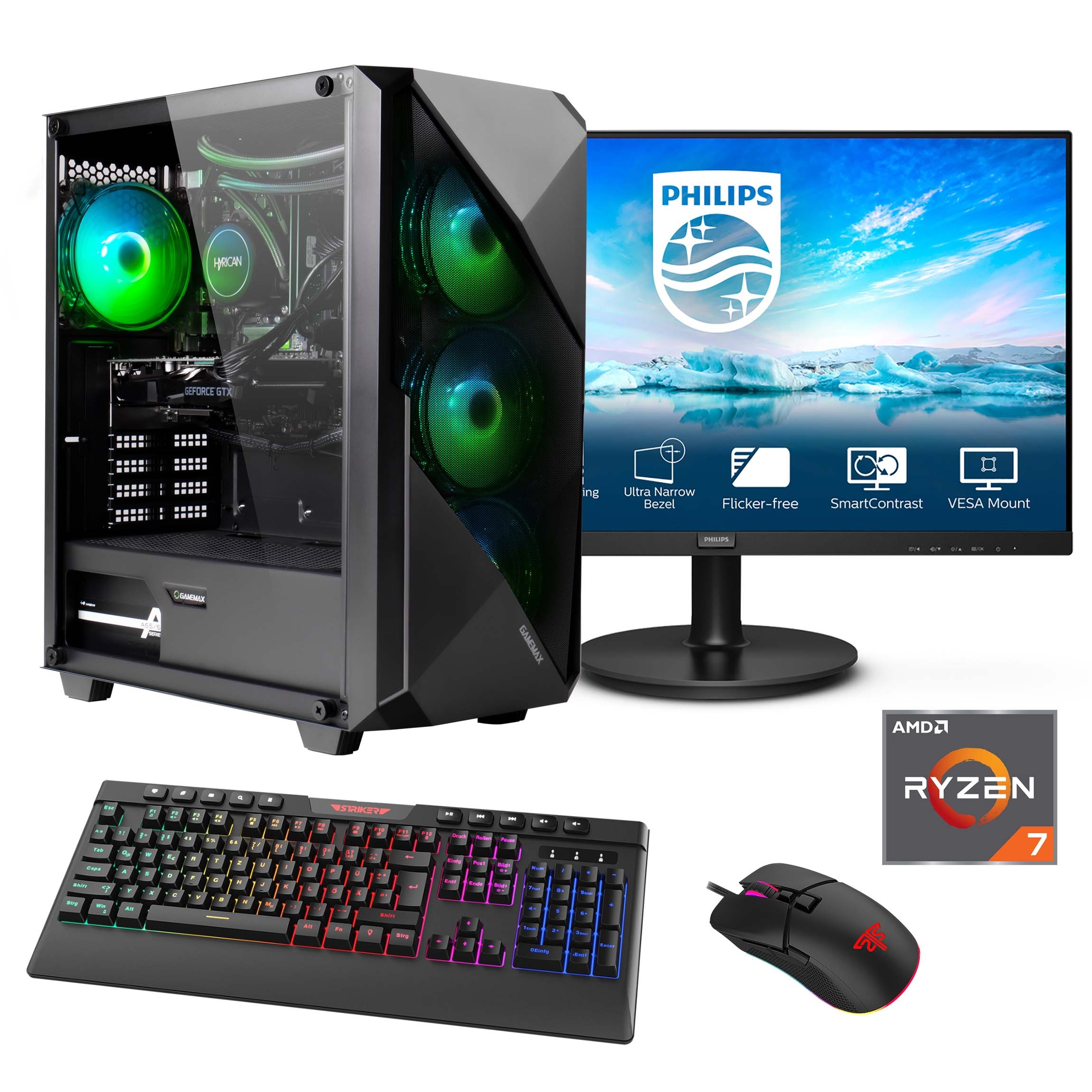 Hyrican Gaming-PC-Komplettsystem »Striker SET02420«, (PCIe SSD Gen4 ...