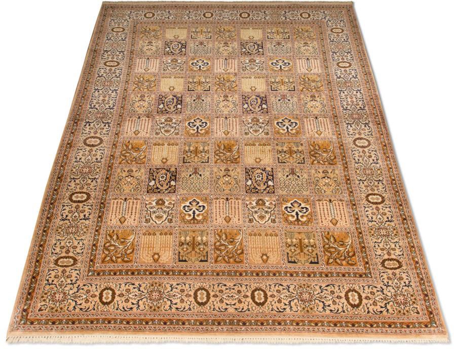 morgenland Teppich »Kaschmir Seide Teppich handgeknüpft beige ...