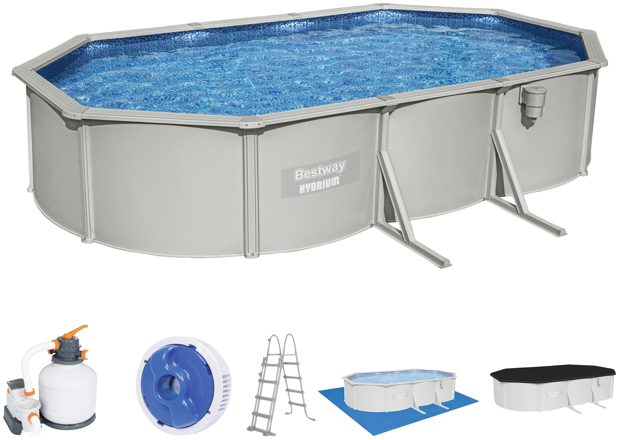 Bestway Ovalpool »Hydrium Pool Set oval«, (6 tlg.) kaufen | BAUR