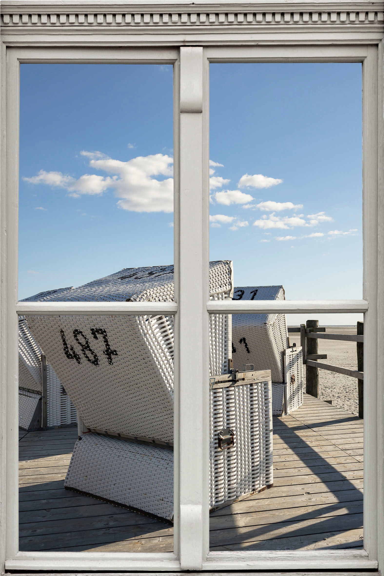 queence Wandsticker »Strandkorb« kaufen | BAUR