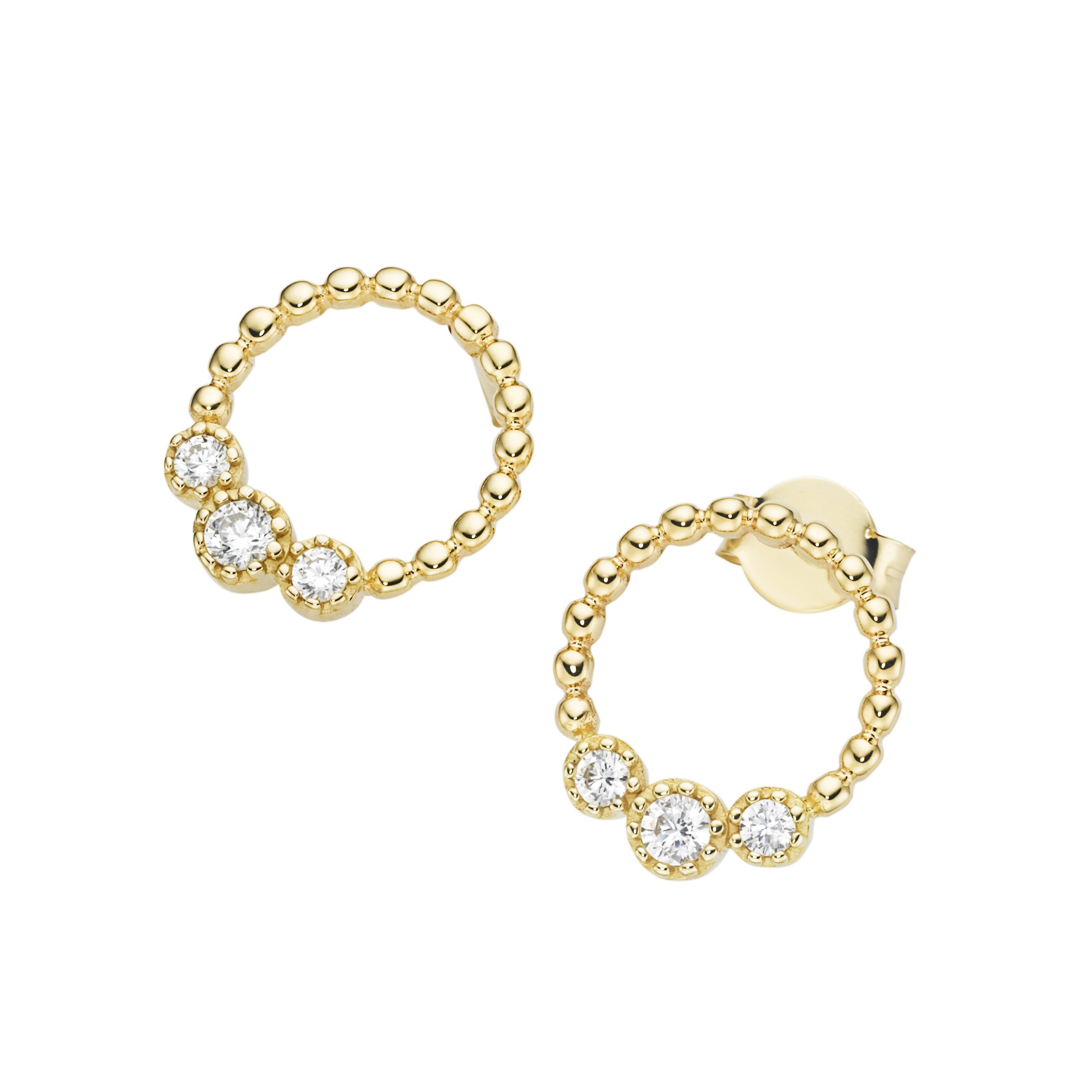 Black Friday Luigi Merano Paar Ohrstecker »mit Zirkonia in verschiedenen Größen & Kugel-Optik ...