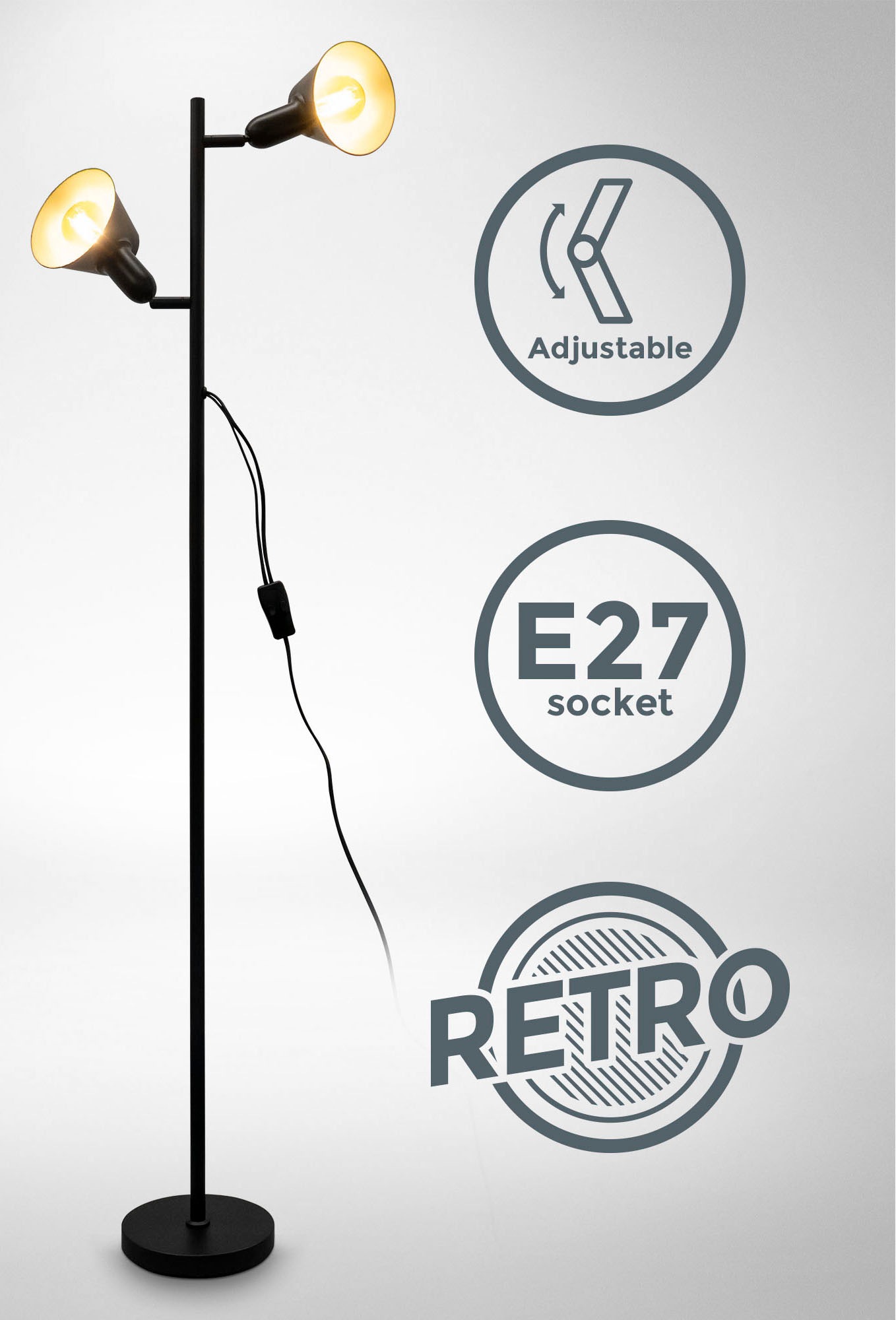 E27 Fassung Stehlampe