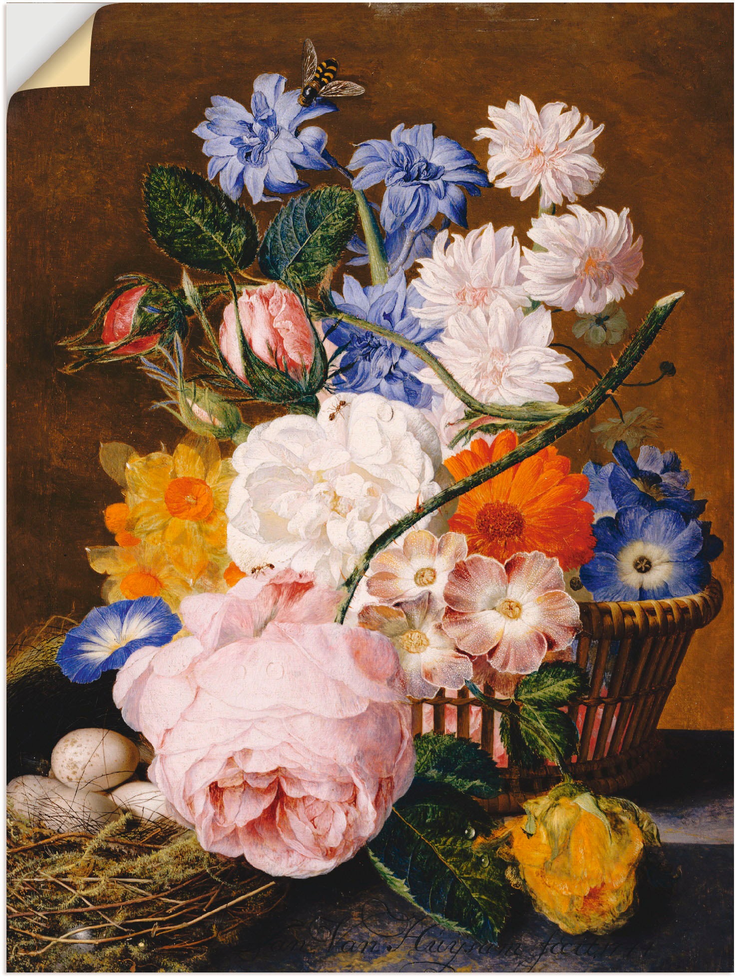 Artland Kunstdruck »Rosen Winden Osterglocken Astern«, Arrangements, (1 ...