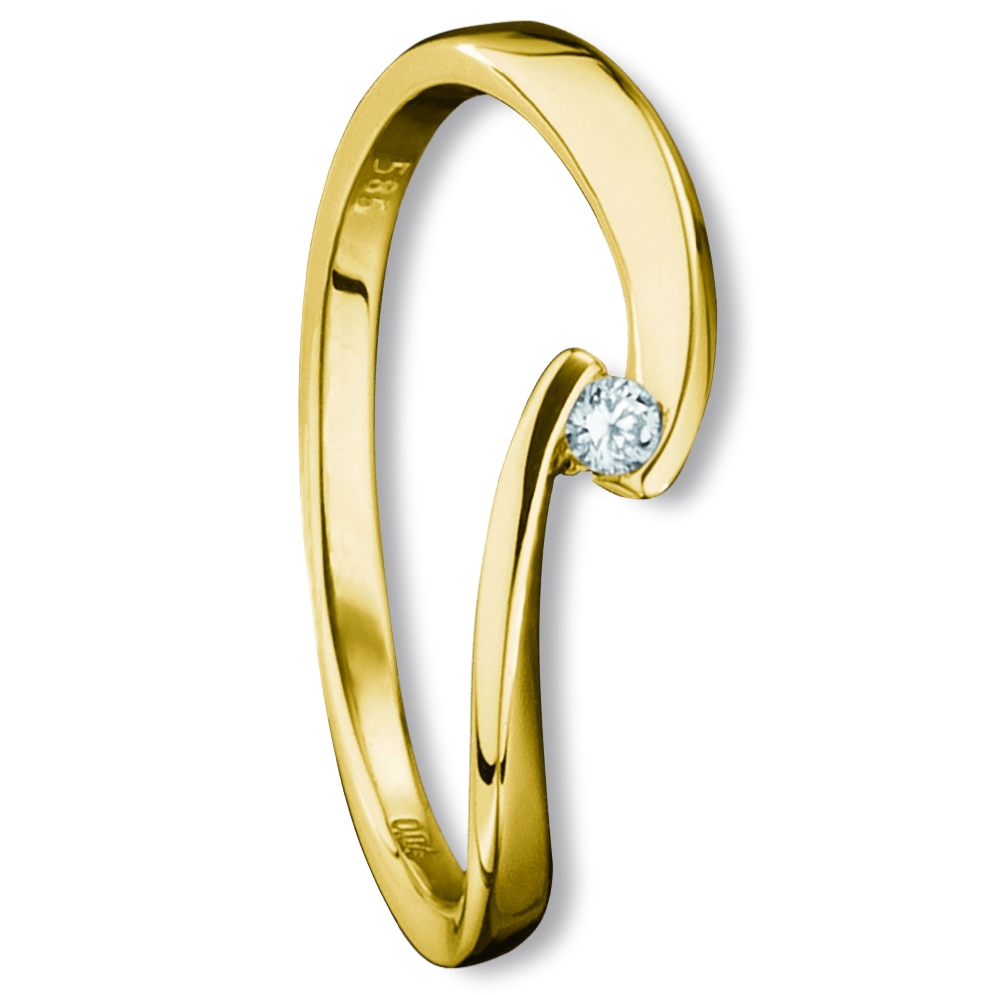 ONE ELEMENT Diamantring »0.04 ct Diamant Brillant Ring aus 585 Gelbgold«, ein Hauch von Luxus ...