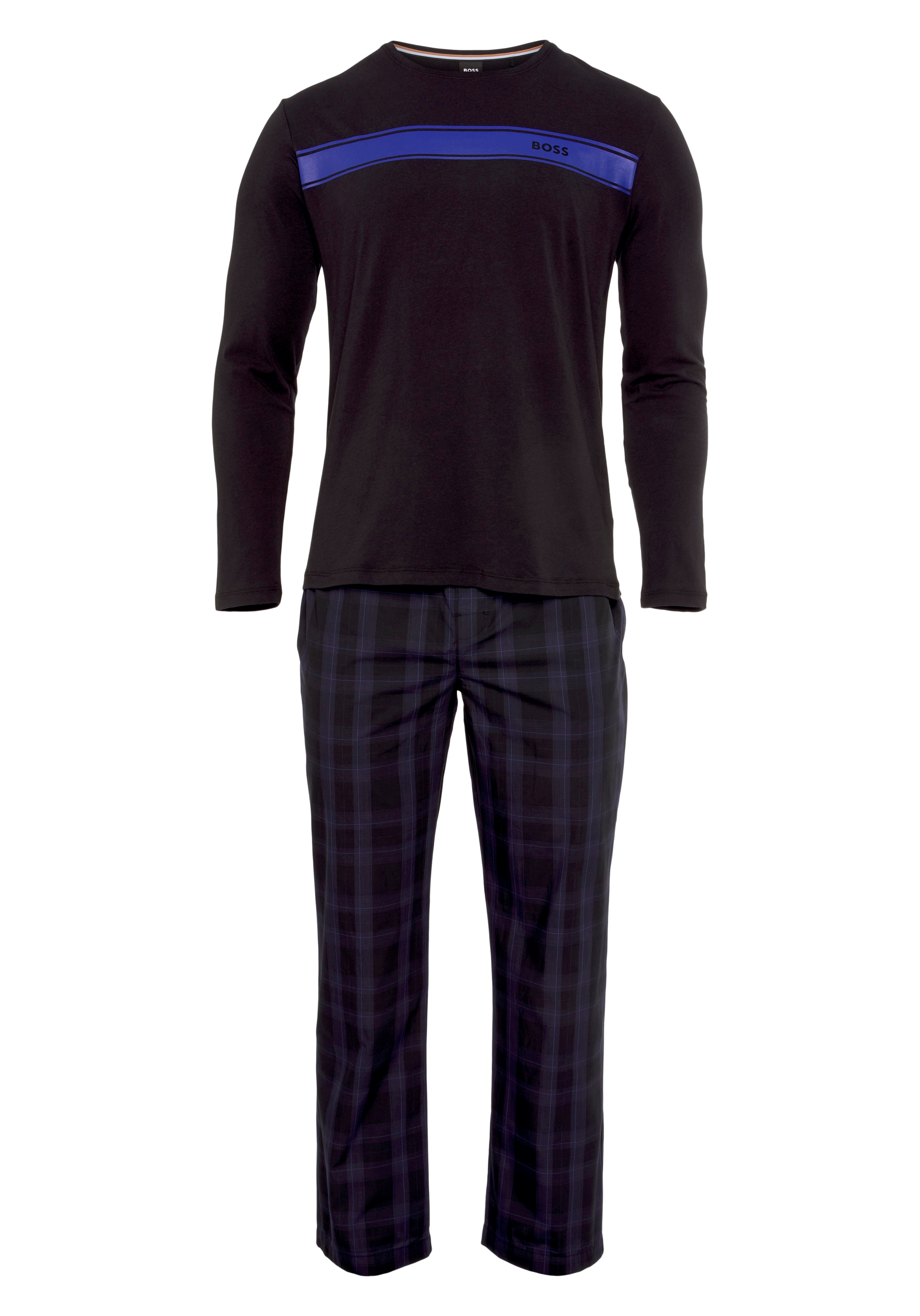 BOSS Schlafanzug »Urban Long Set«, (2 tlg.), mit BOSS Logodruck ...