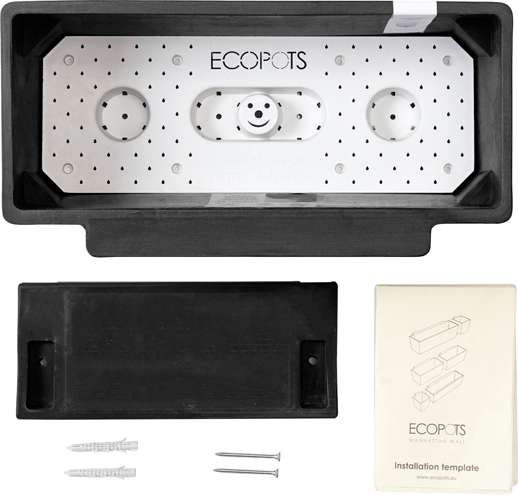 ECOPOTS Blumentopf »Manhattan Wall 35 Dunkelgrau«, für innen und außen ...