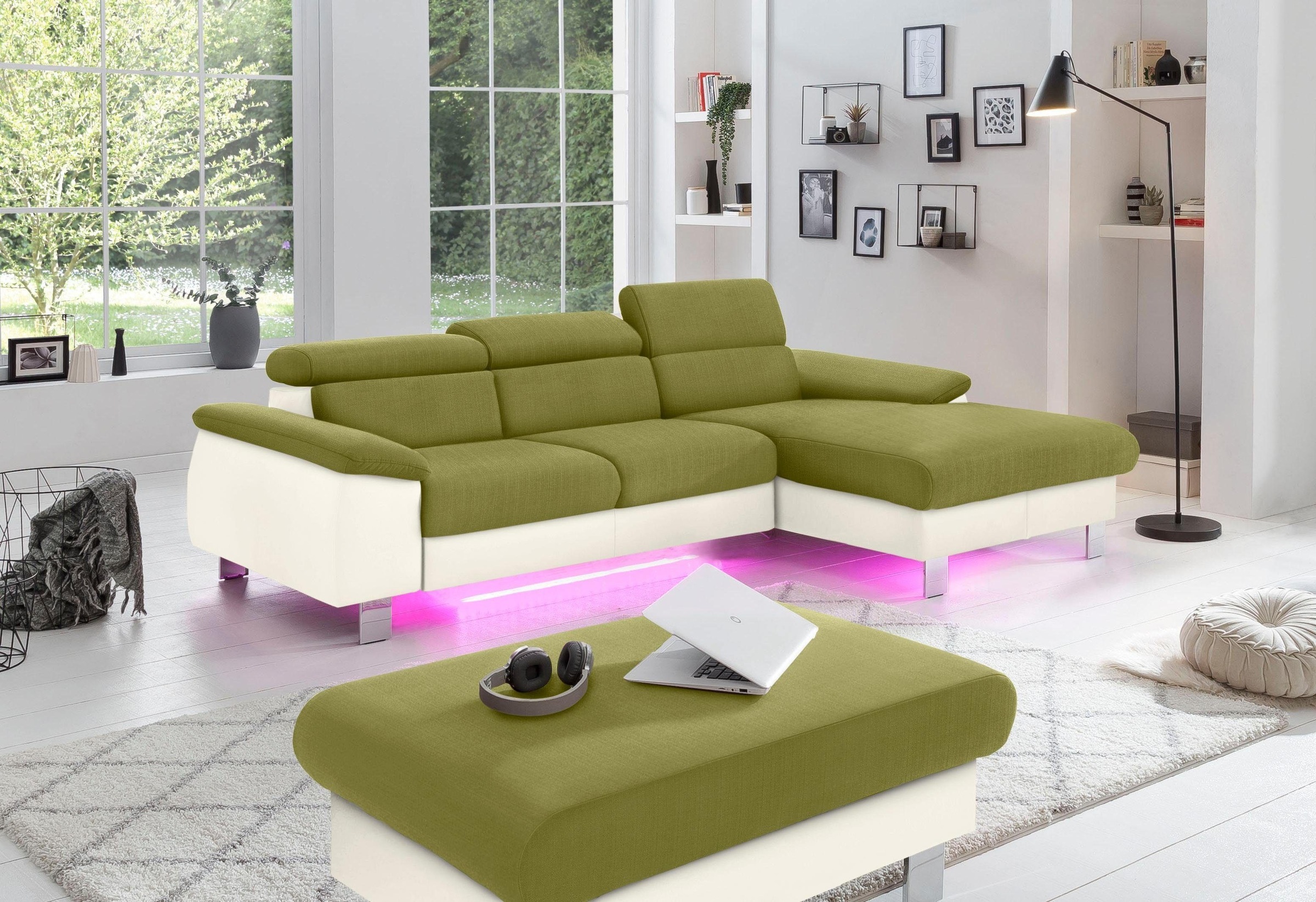 COTTA Polstergarnitur »Komaris«, (Set), bestehend aus Ecksofa und ...