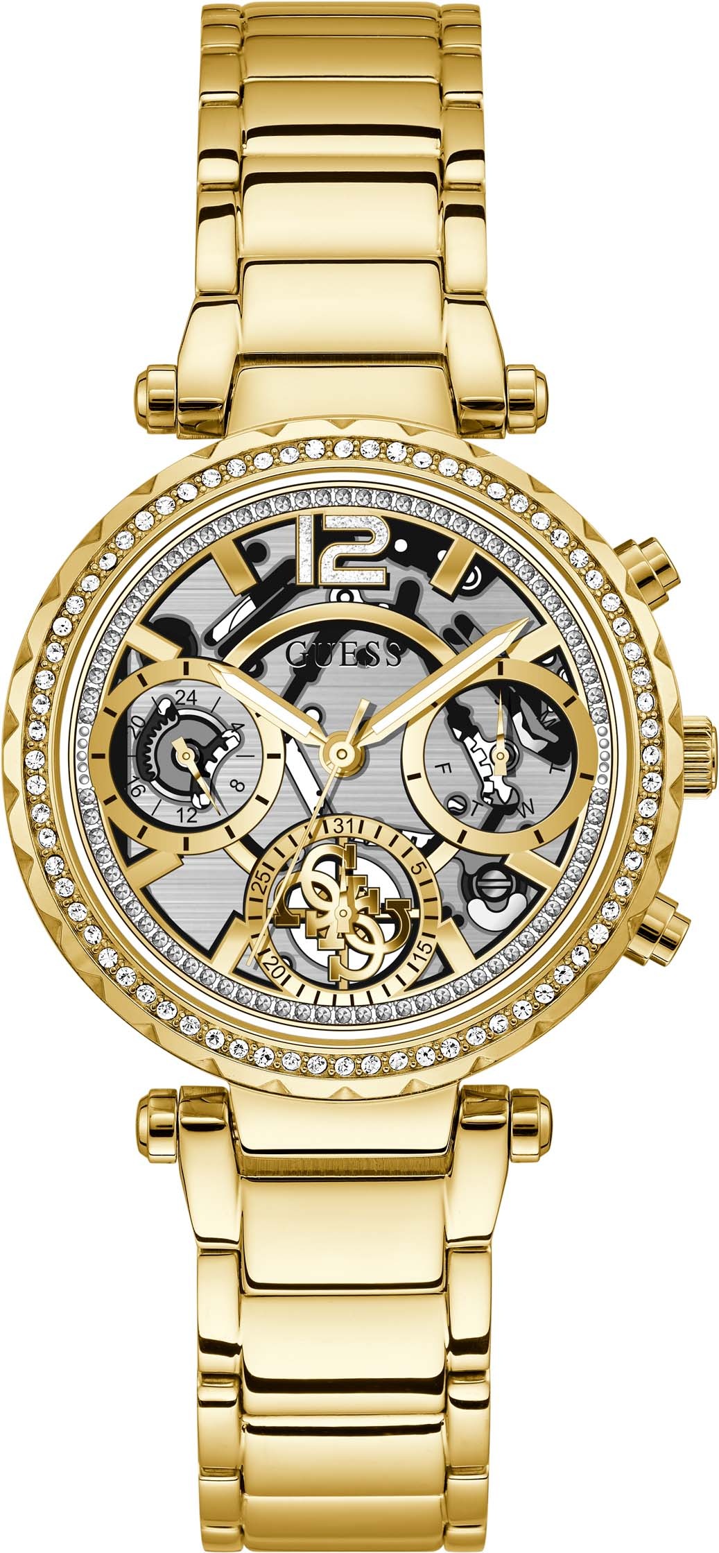 Guess Multifunktionsuhr »GW0403L2«, Armbanduhr, Quarzuhr, Damenuhr für ...