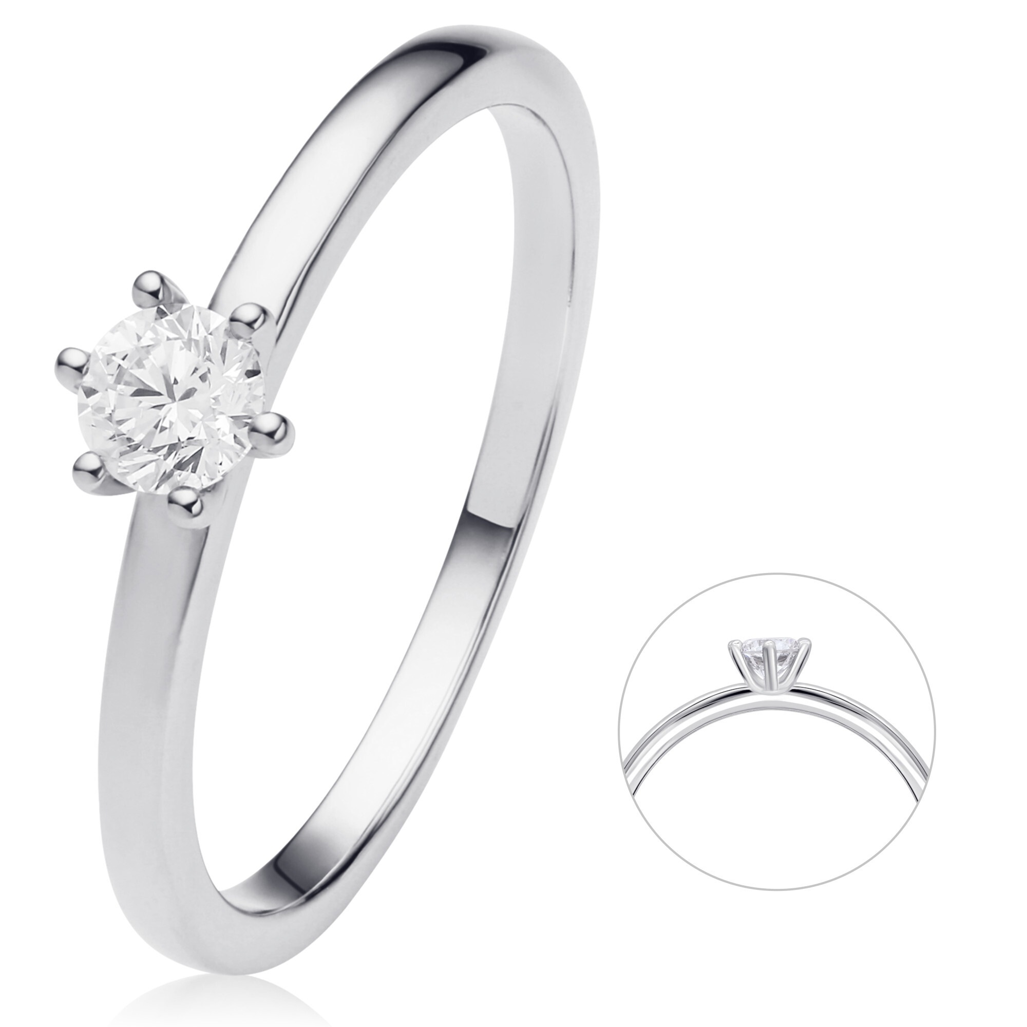 ONE ELEMENT Diamantring »0.25 ct Diamant Brillant Ring aus 585 Weißgold«, ein Hauch von Luxus ...