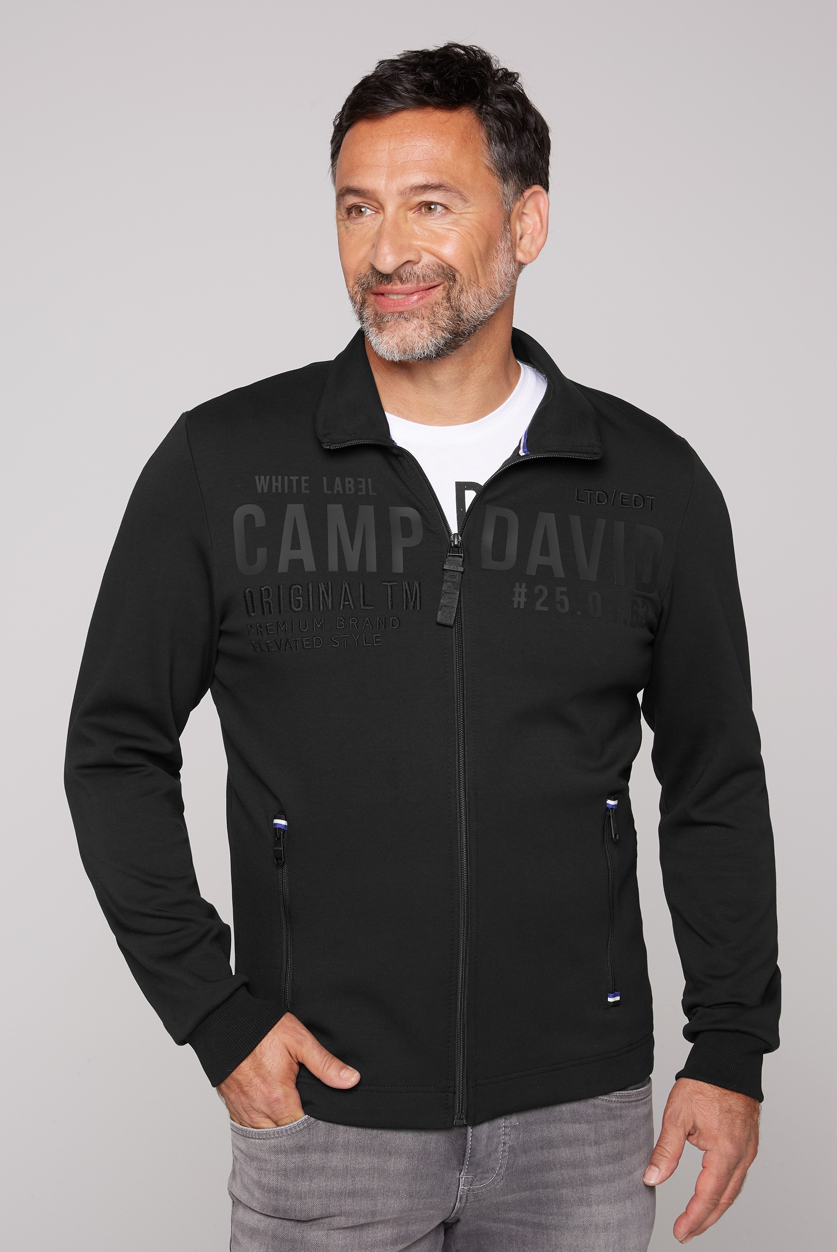 CAMP DAVID Sweatjacke, mit verstellbarem Gummizug im Saum kaufen | BAUR