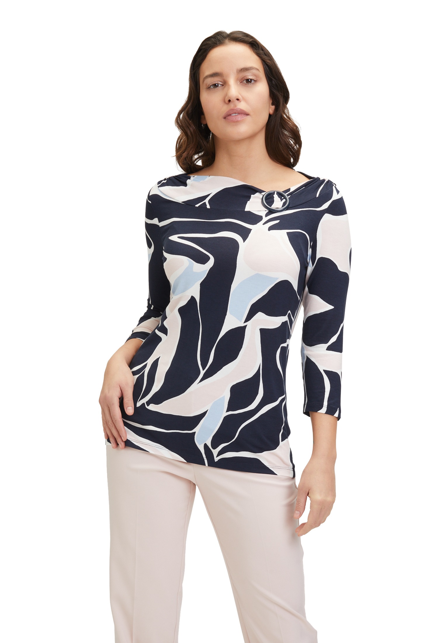 Betty Barclay 3/4-Arm-Shirt »Betty Barclay Printshirt mit Schnalle«, (1 ...