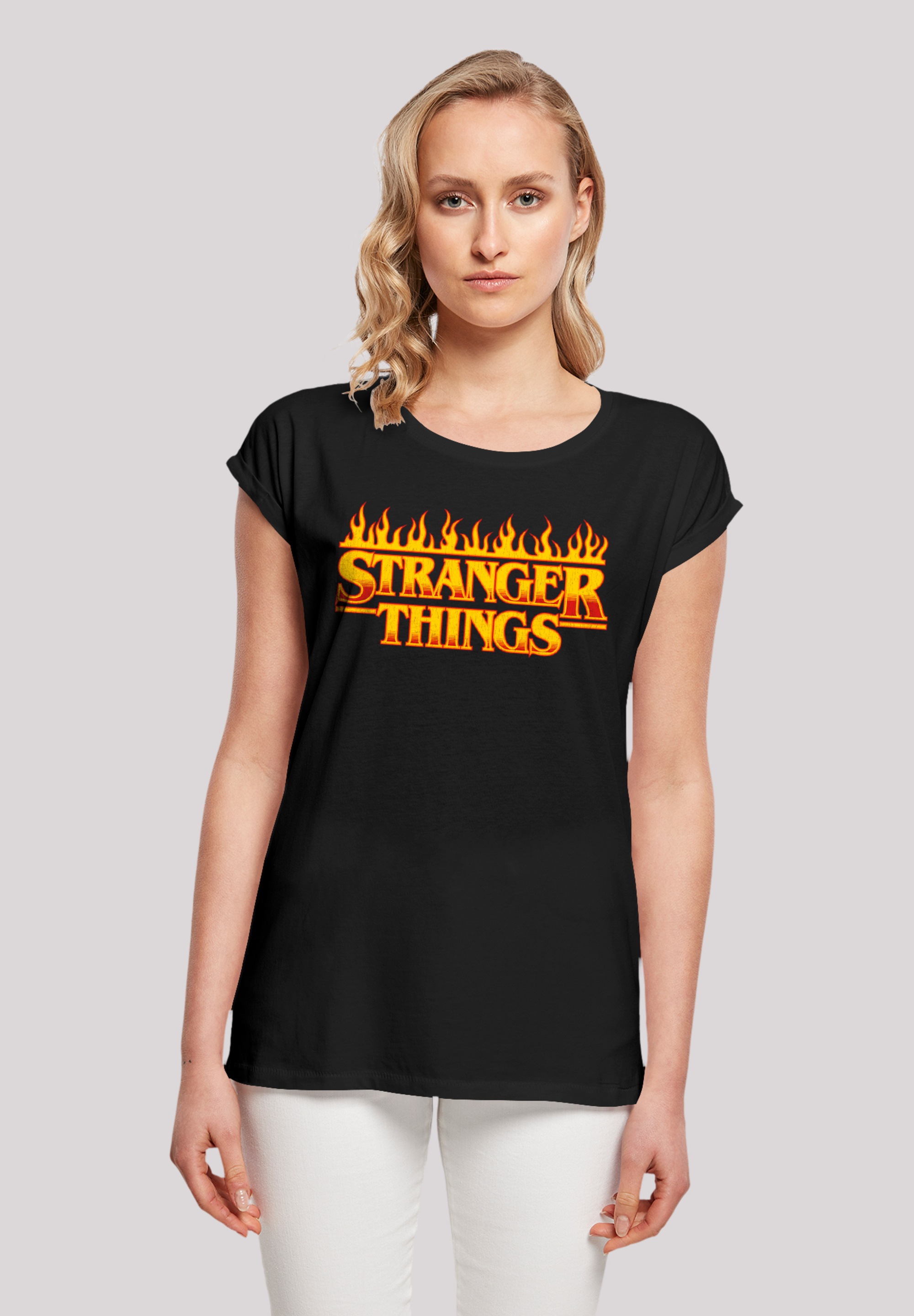 F4NT4STIC T-Shirt »Stranger Things Fire Logo«, Premium Qualität | BAUR
