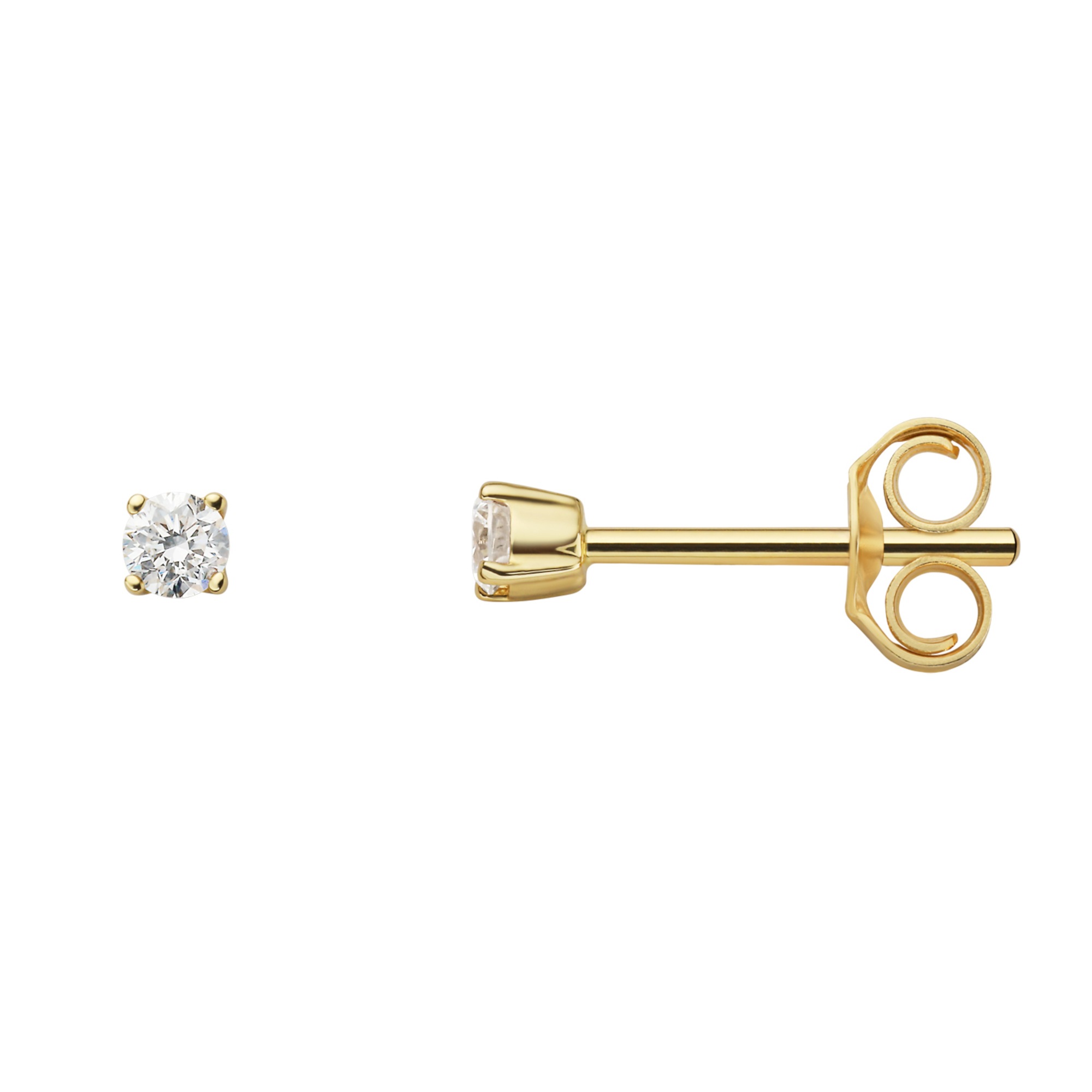 ONE ELEMENT Paar Ohrstecker »0.10 ct Diamant Brillant Ohrringe Ohrstecker aus 585 Gelbgold ...