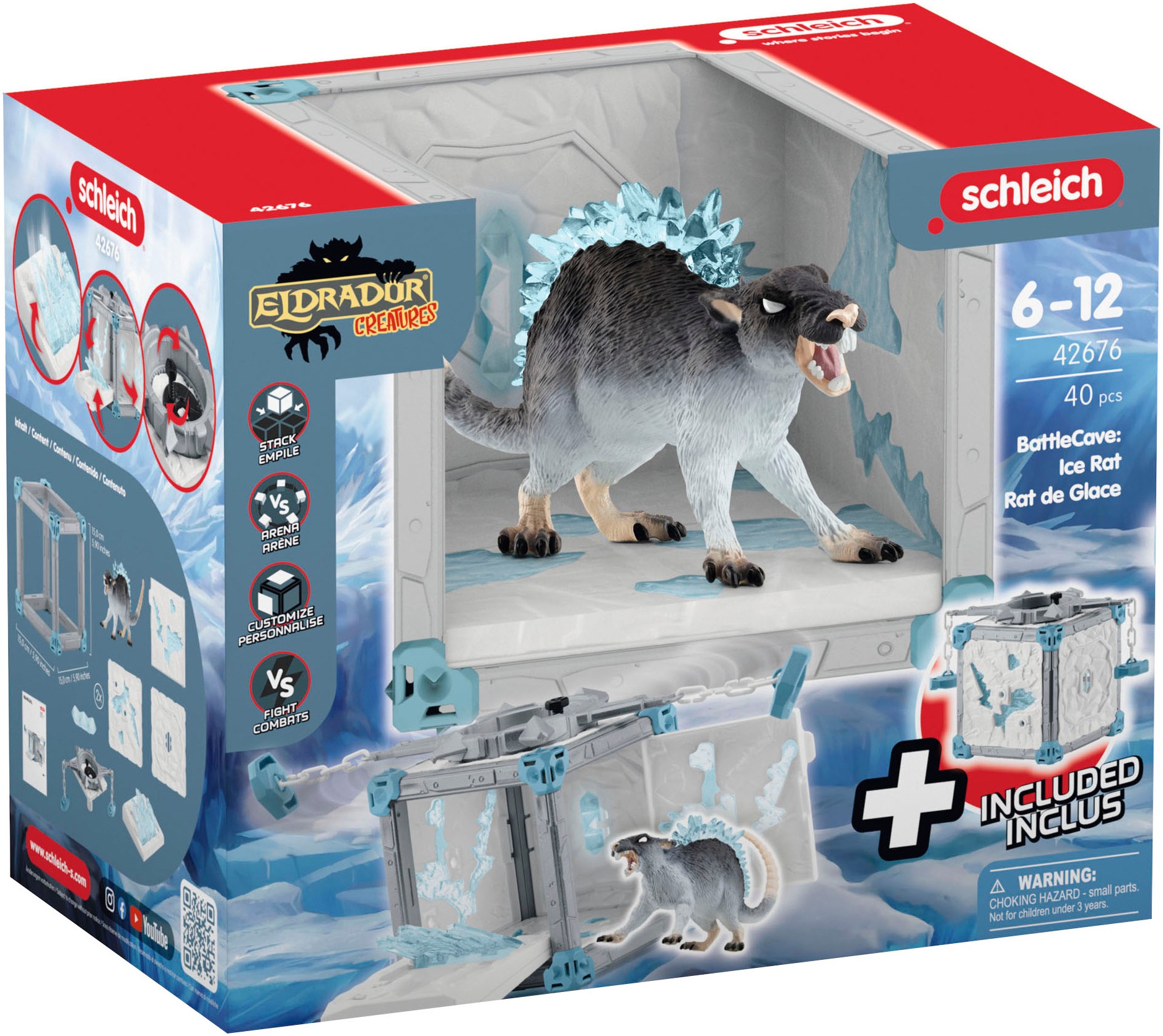 Schleich® Spielfigur »ELDRADOR® CREATURES, BattleCave Eisratte (42676 ...