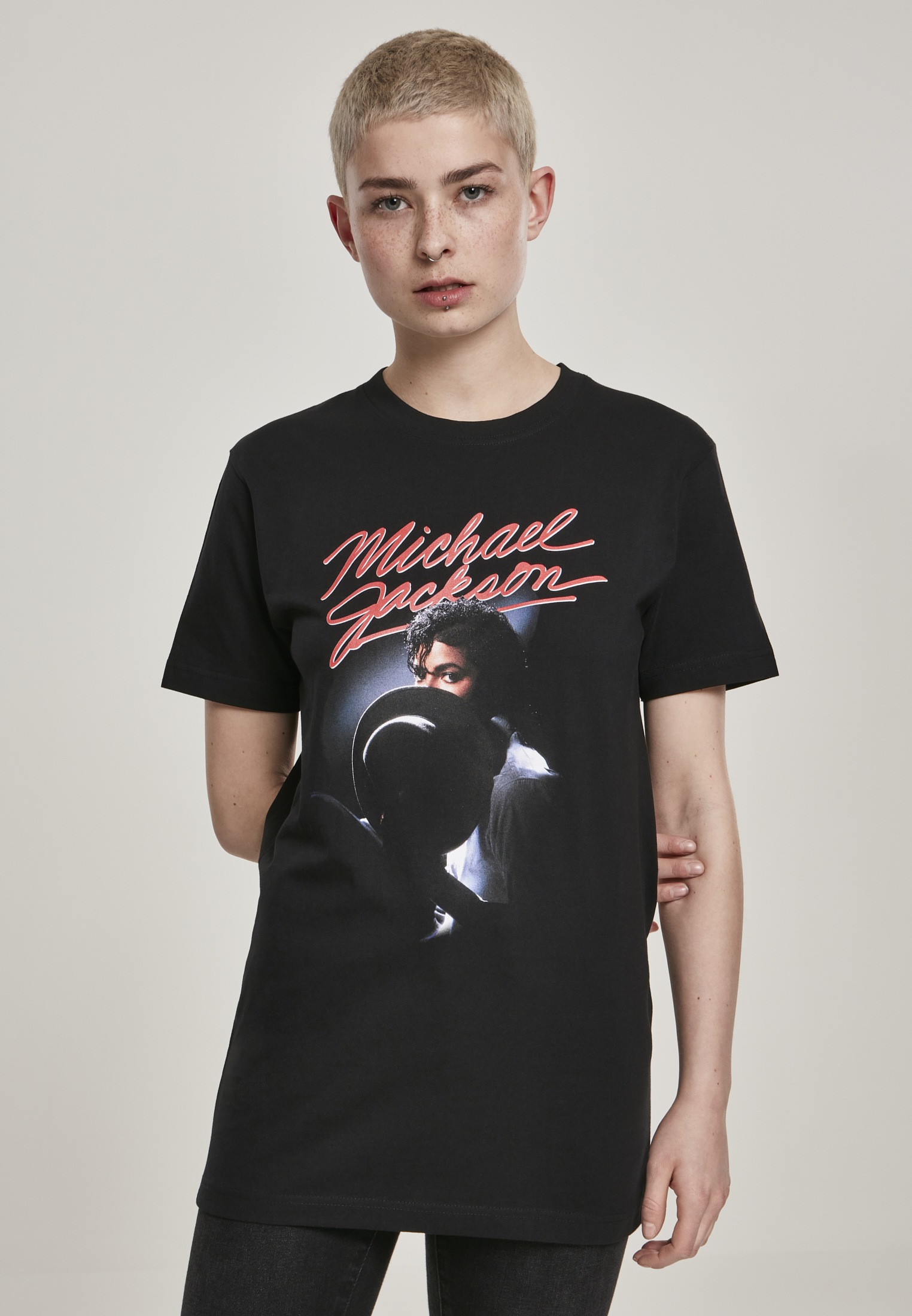 Merchcode Kurzarmshirt »Merchcode Damen Ladies Michael Jackson Tee« für ...