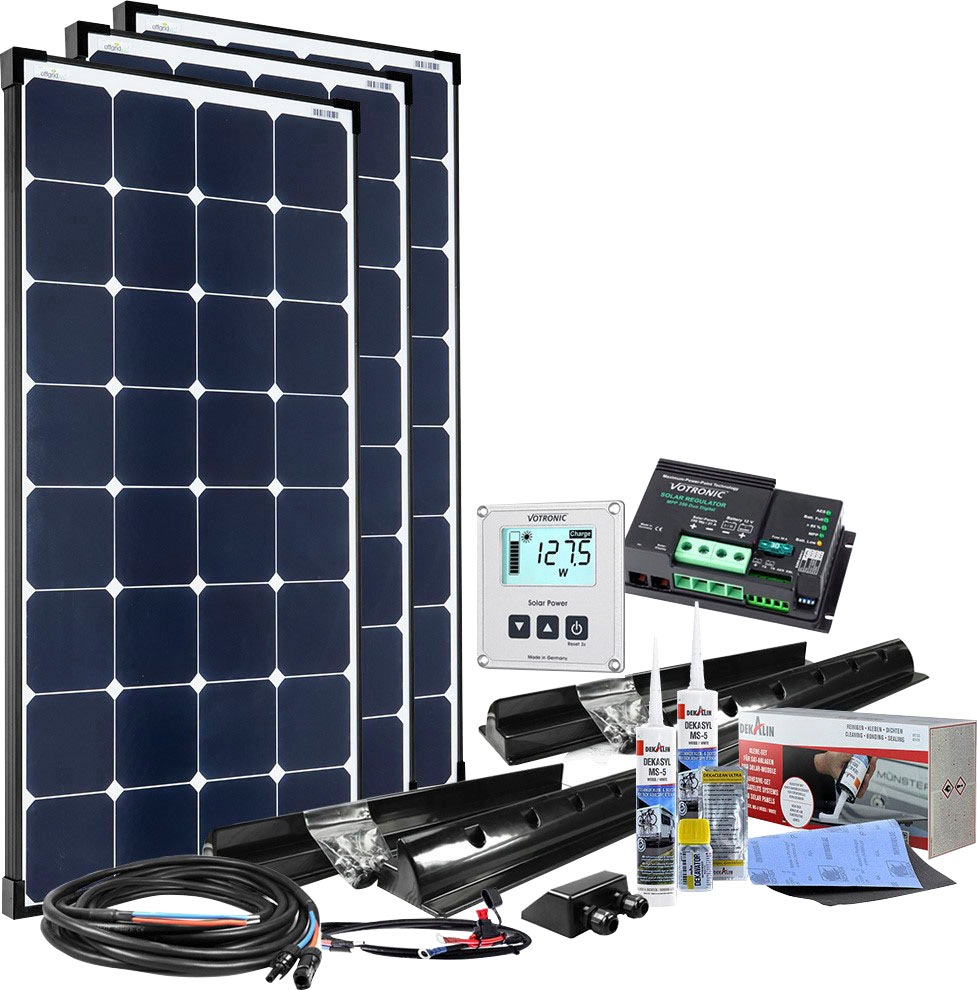 Solaranlage »360W 12V MPPT Premium XXL- Wohnmobil Komplettset EBL ...