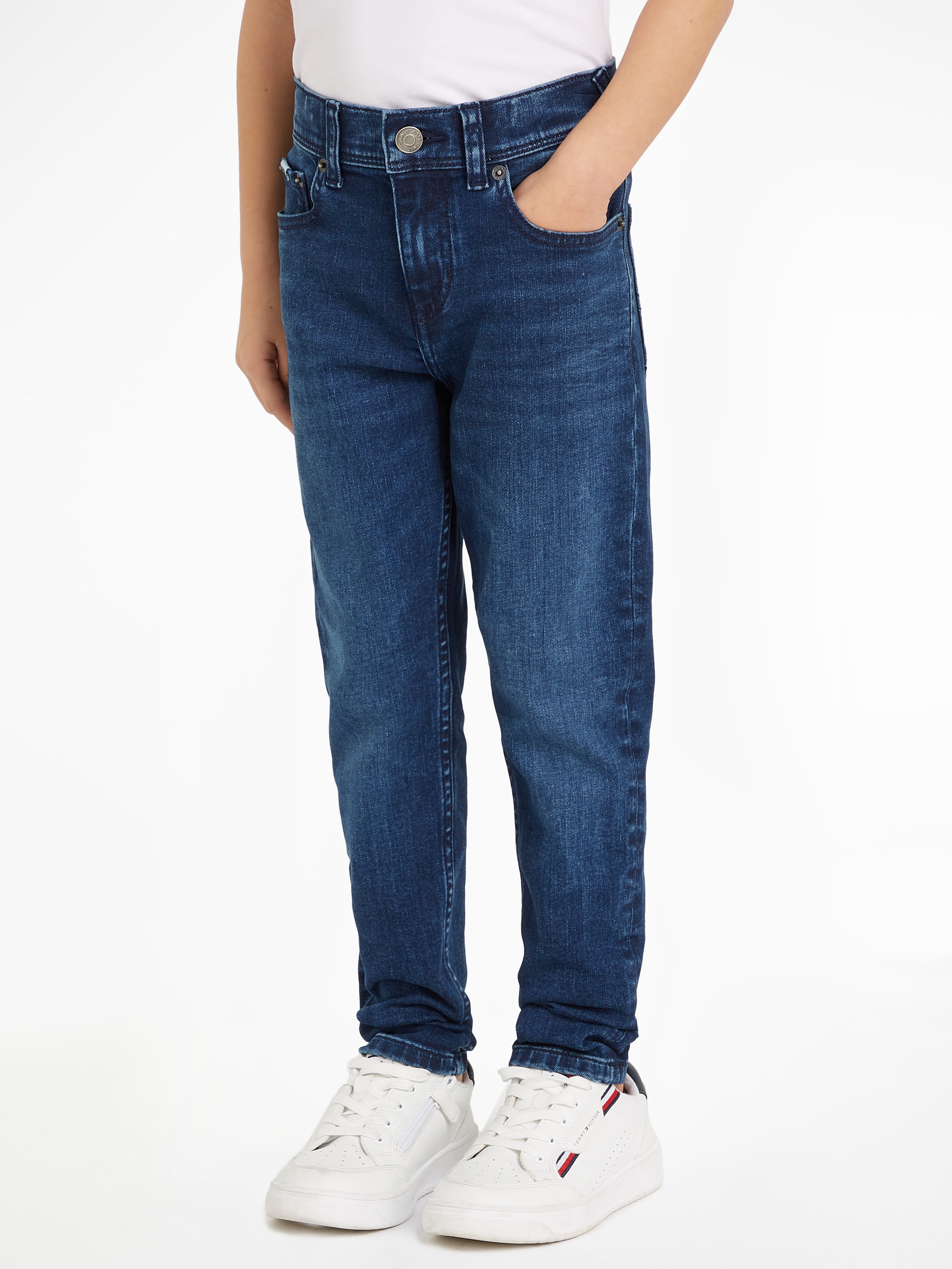 Tommy Hilfiger Skinny-fit-Jeans »SCANTON Y CORAL BLUE DENIM«, Kinder bis 16 Jahre mit ...