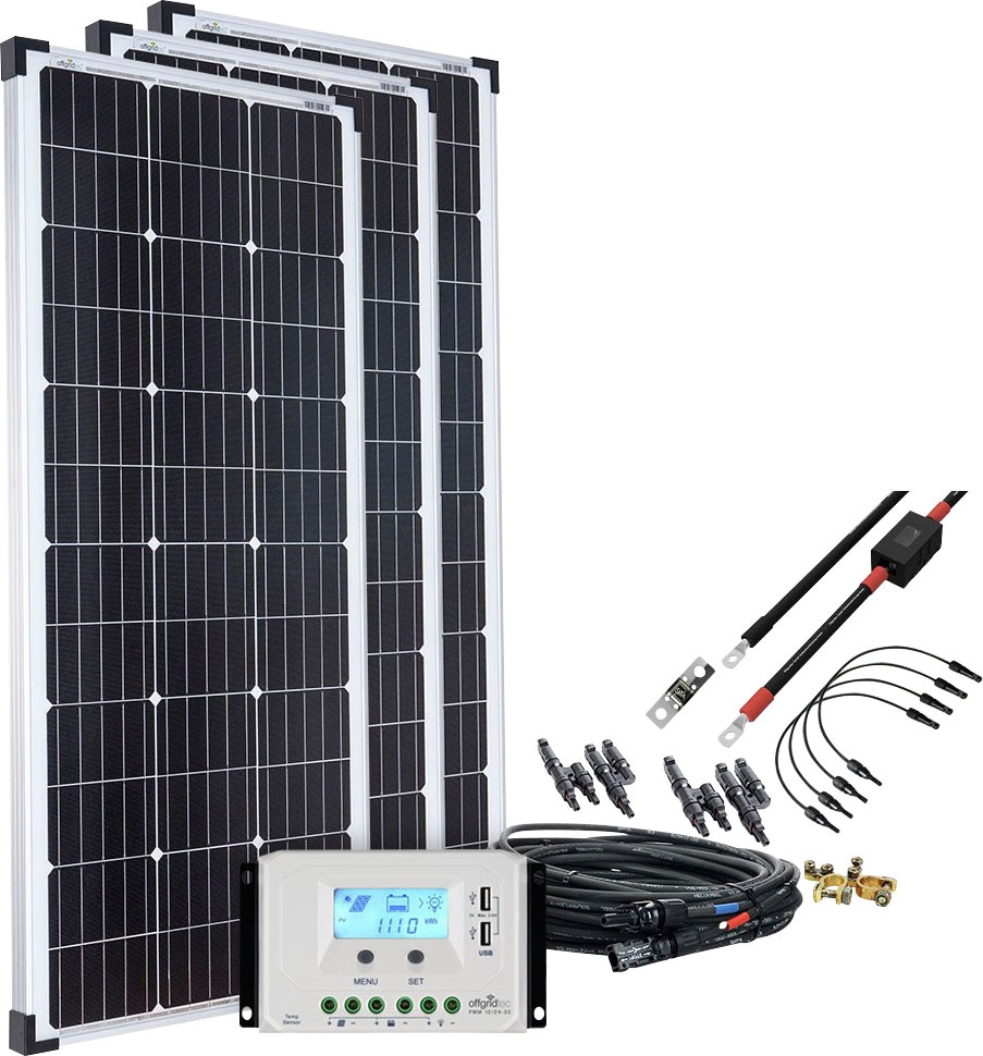offgridtec Solaranlage »basicPremium-L 300W Solaranlage 12V/24V«, (Set), Komplettsystem auf ...