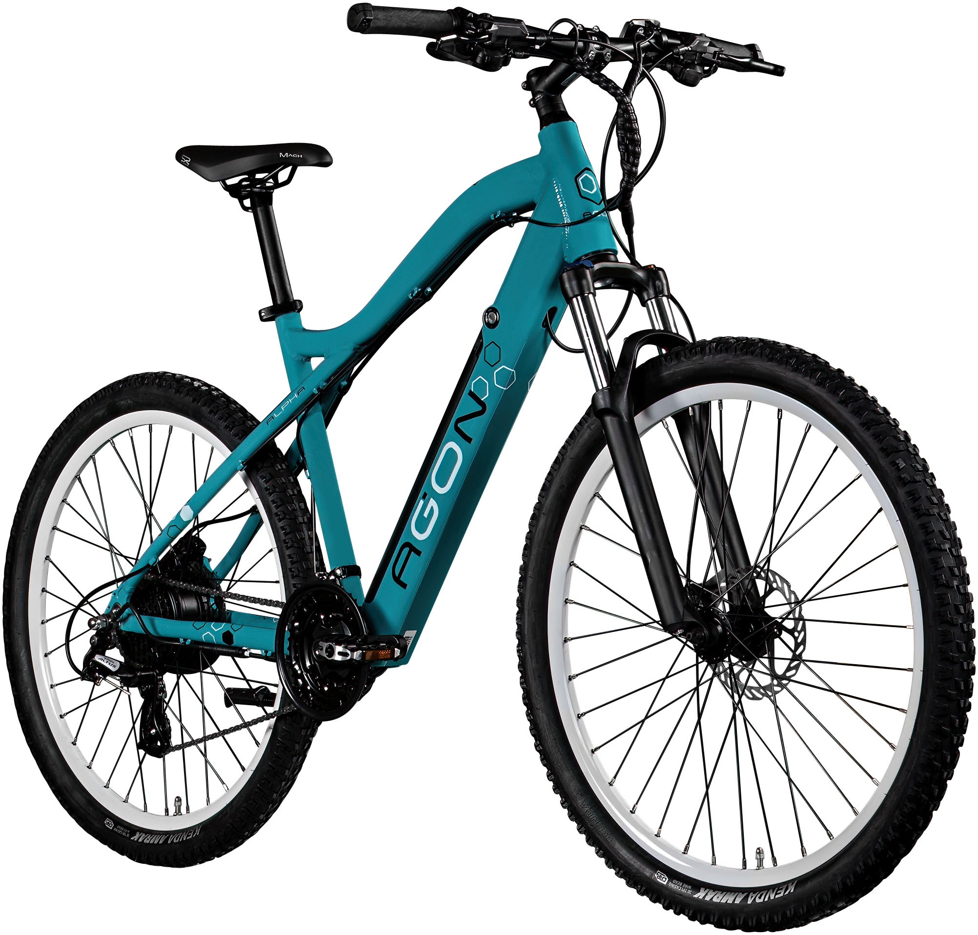 AGON E-Bike »Alpha«, 24 Gang, Heckmotor 250 W, Pedelec, Elektrofahrrad für Damen u. Herren, MTB ...