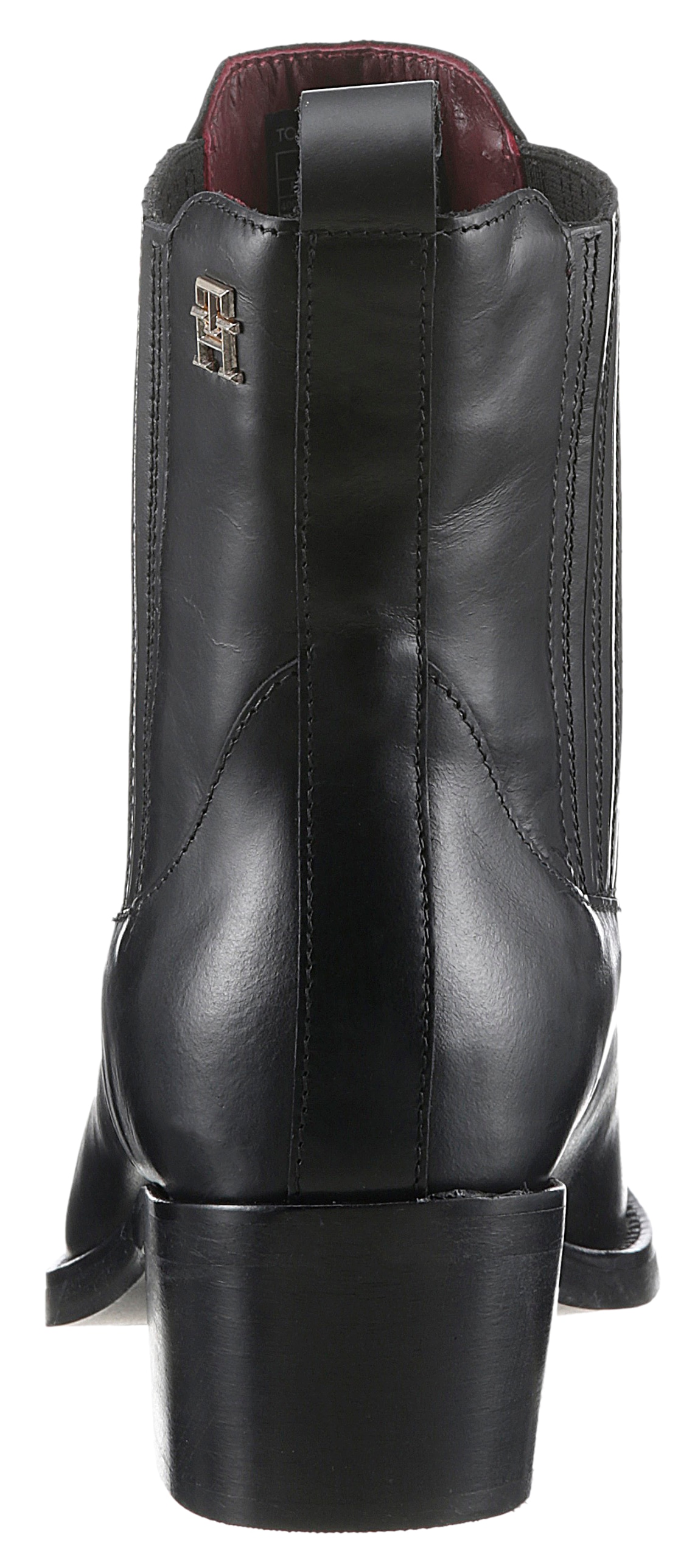Tommy Hilfiger Cowboy Stiefelette TH LEATHER COWBOY BOOT Blockabsatz Cowboyboots Westernstiefelette in spitzer Form