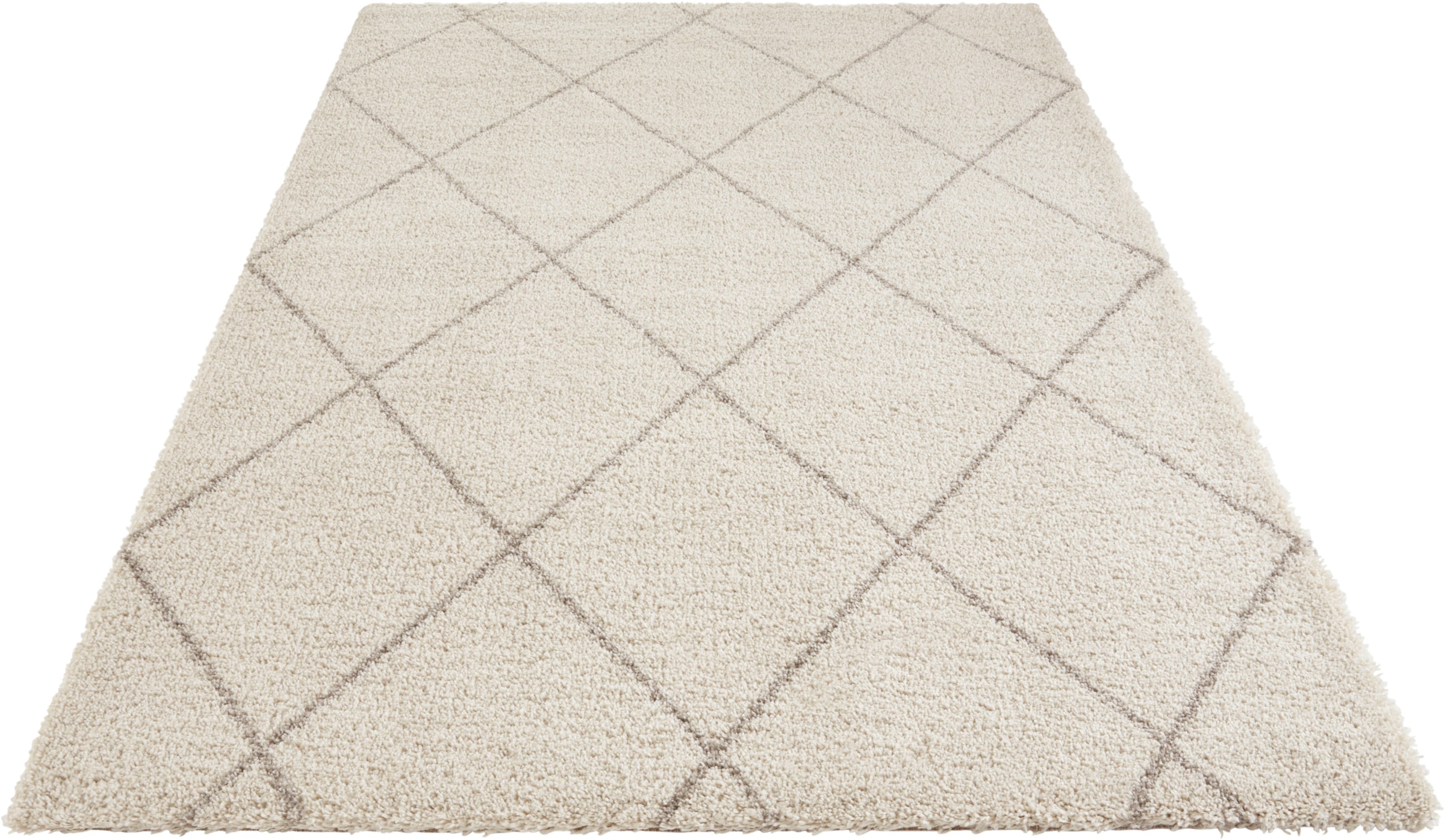 Leonique Hochflor-Teppich »Belle«, rechteckig, 35 mm Höhe, Rauten ...