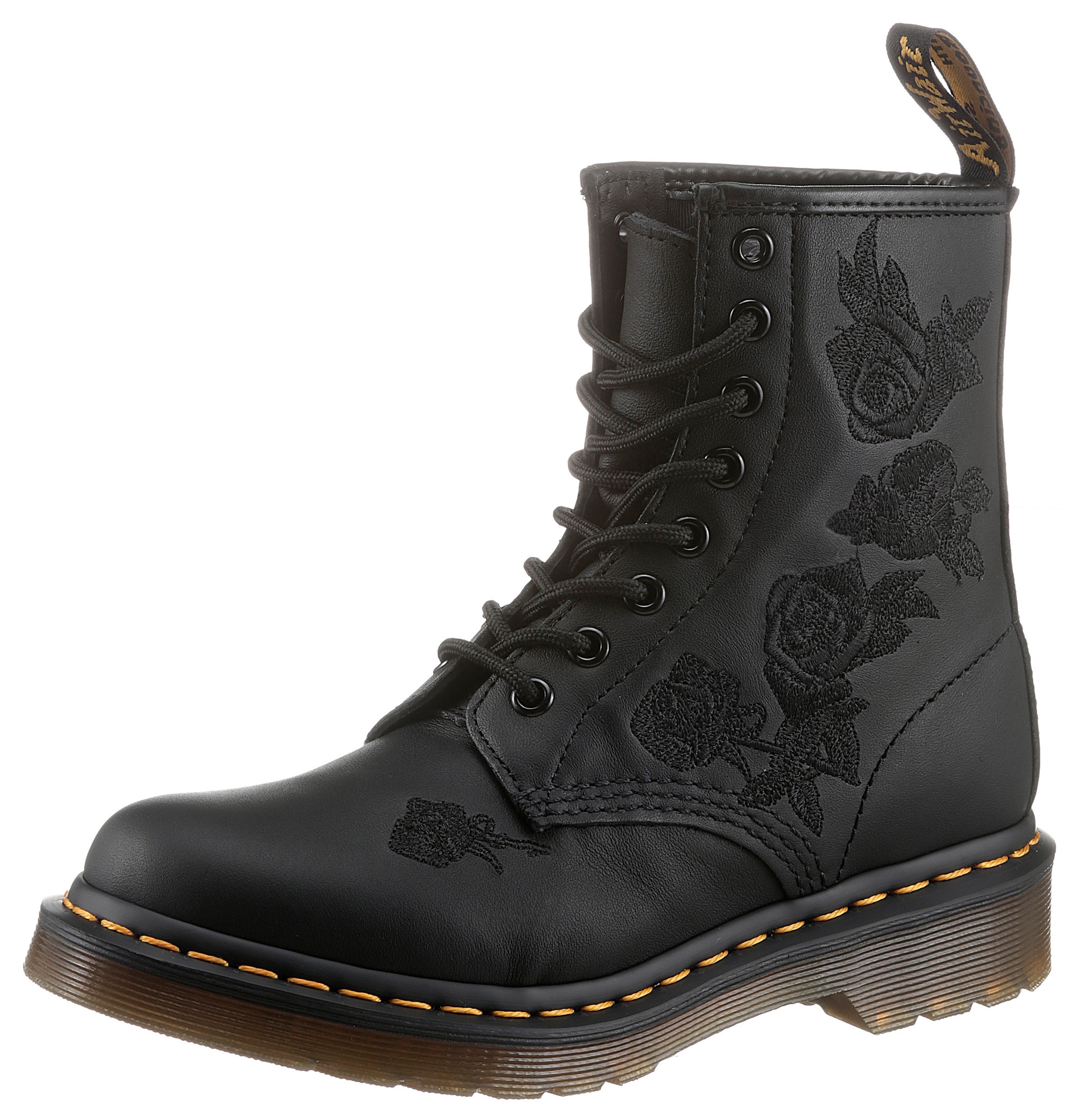 DR. MARTENS Schnürboots »Vonda Mon 8-Eye Boot«, mit monochromer Rosen ...