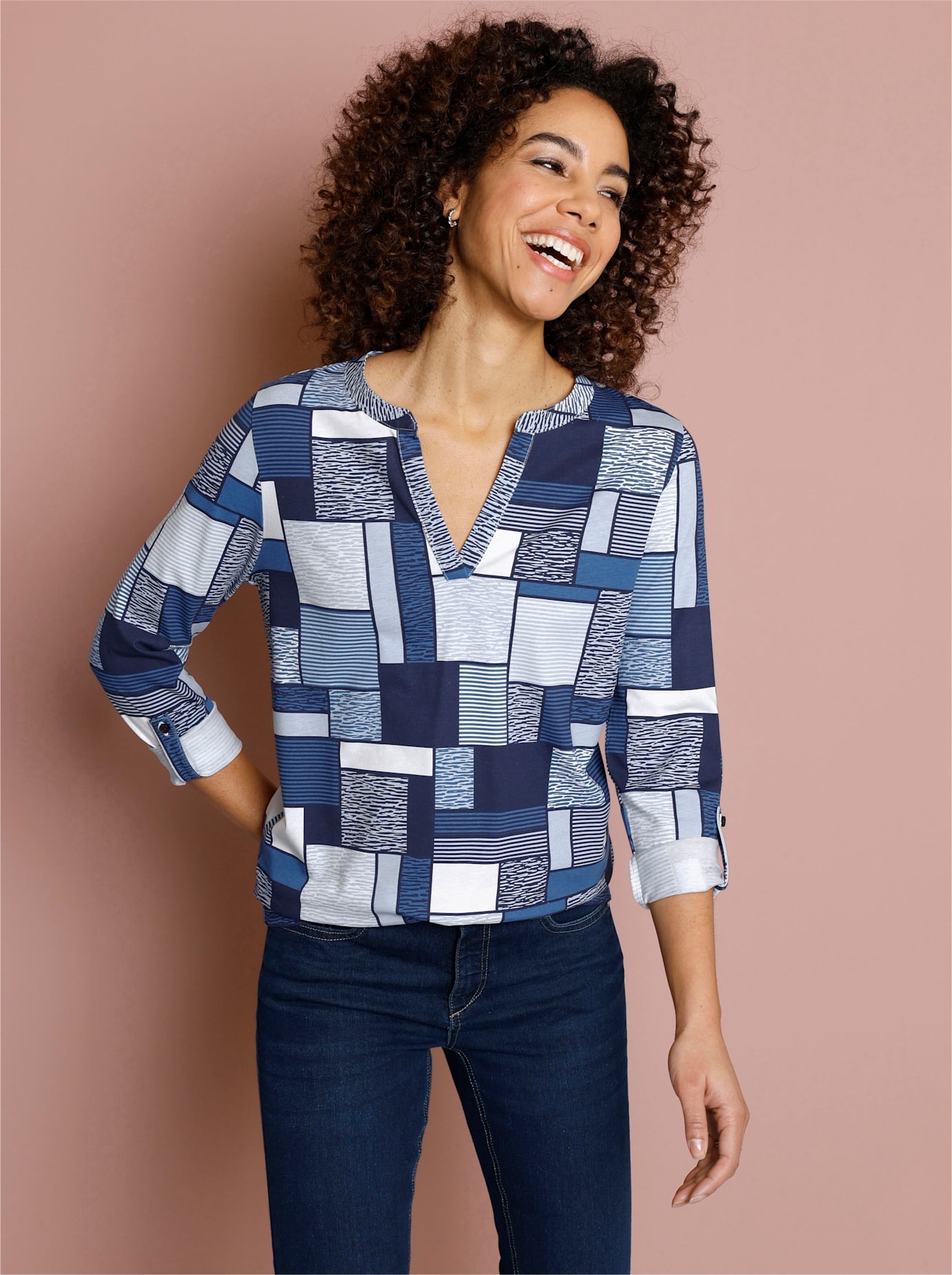 Classic Basics Langarmshirt »Druck-Shirt«, (1 tlg.) | BAUR