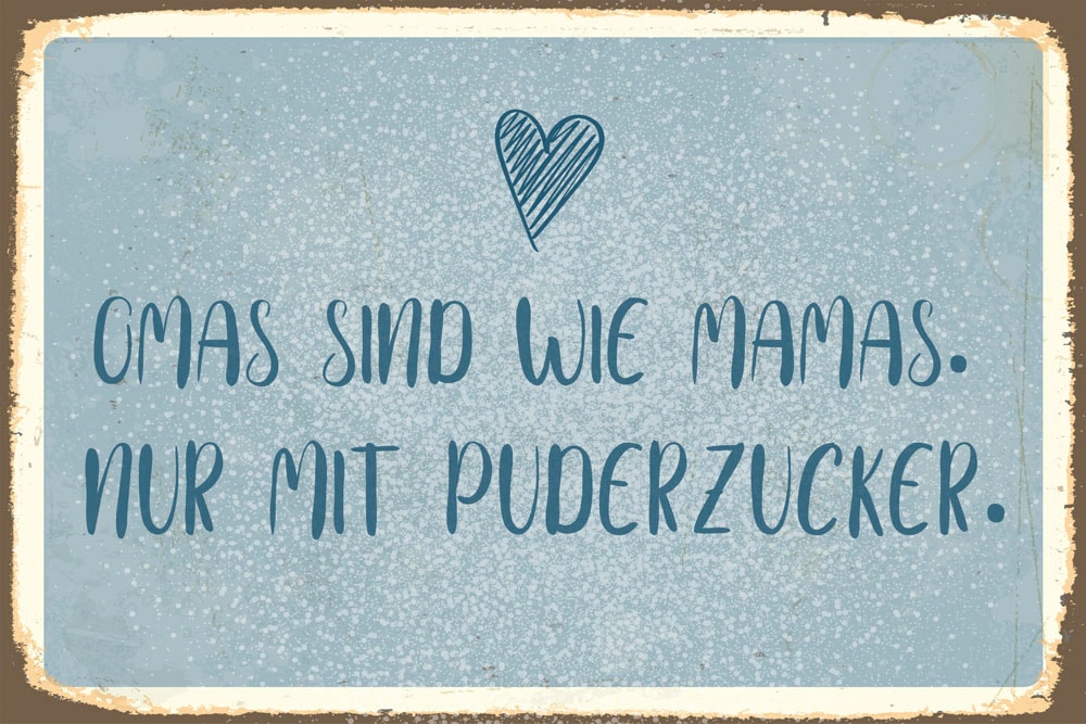 queence Metallbild »Puderzucker VI«, Schriftzüge-Schriftzug-Sprüche ...