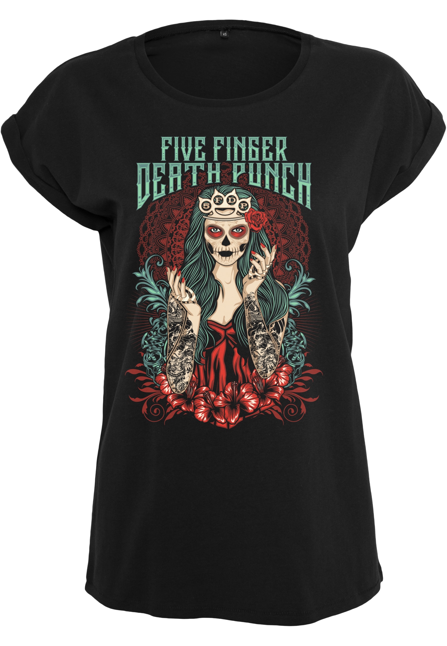 Black Friday Merchcode Kurzarmshirt »Merchcode Damen Ladies Five Finger ...