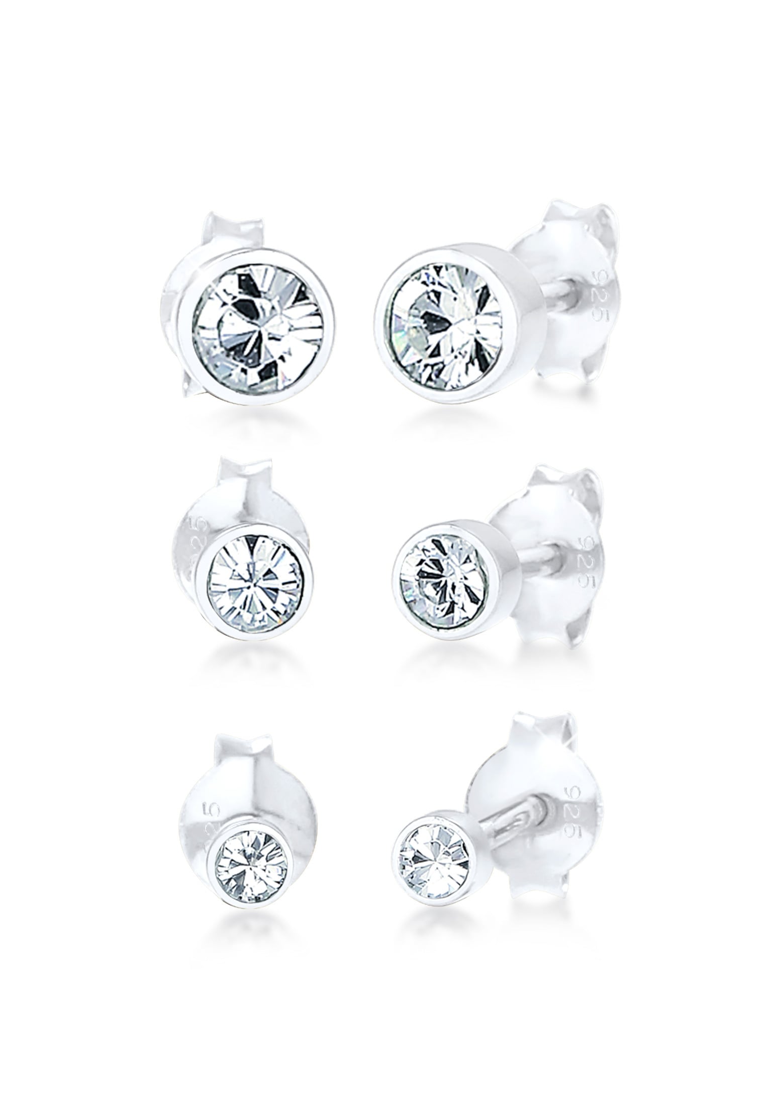 Elli Ohrring-Set »Stecker Kristalle (3 tlg) 925 Silber« kaufen | BAUR