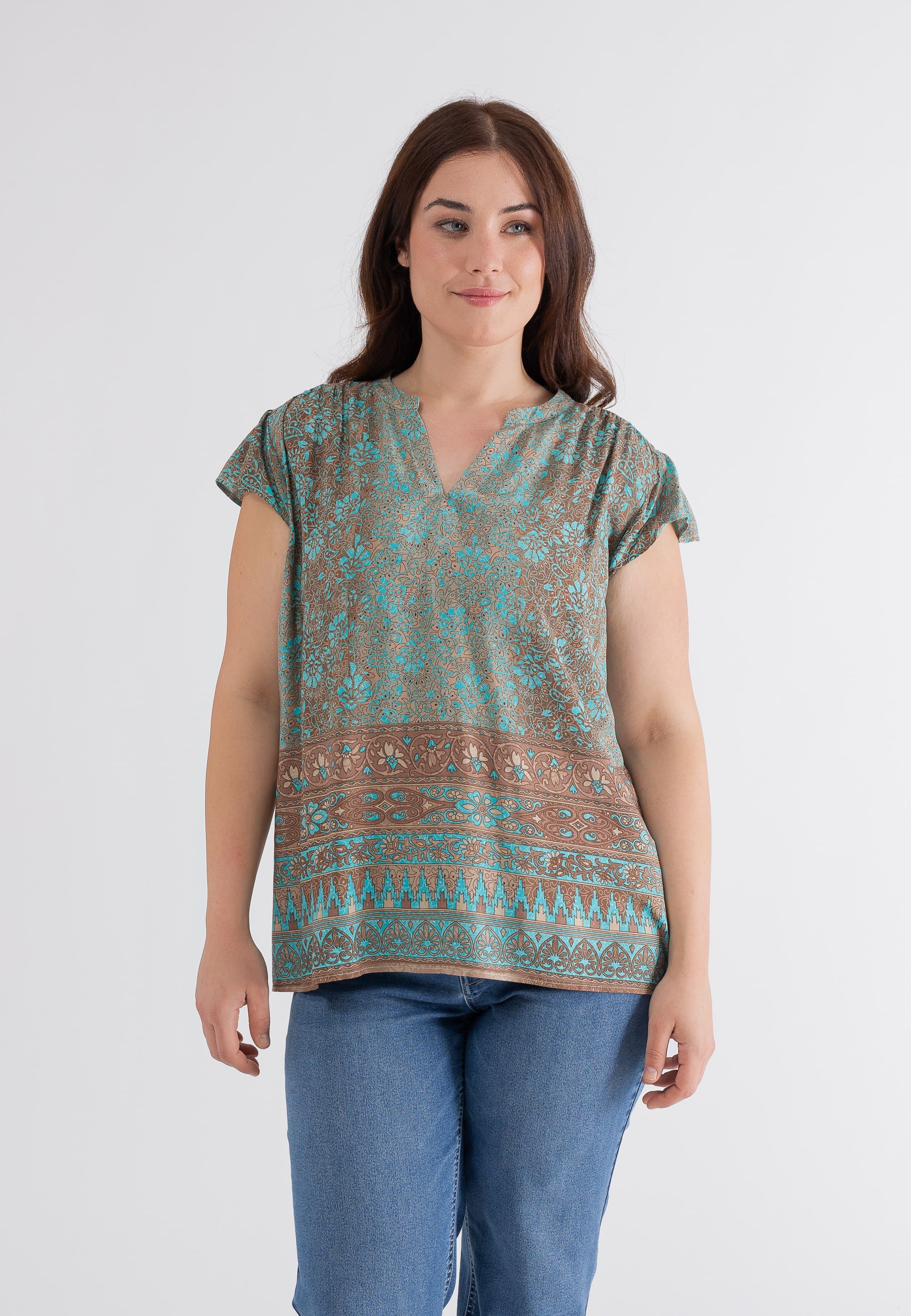 October Klassische Bluse, mit sommerlichem Allover-Muster bestellen | BAUR