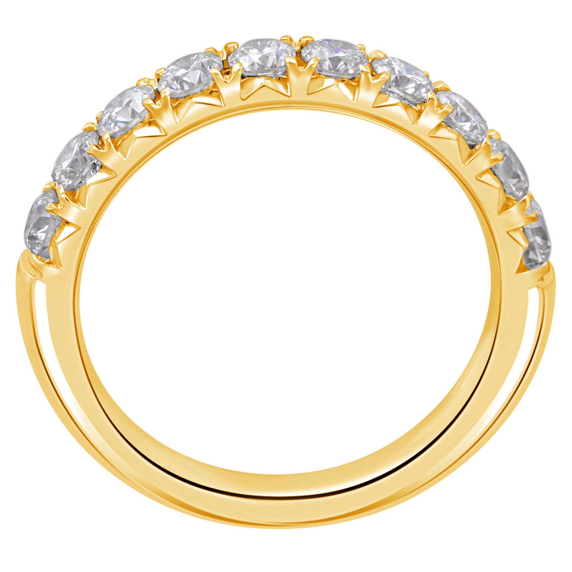 ONE ELEMENT Diamantring »0.15 ct Diamant Brillant Memoire Ring aus 585 Gelbgold«, Damen Gold ...
