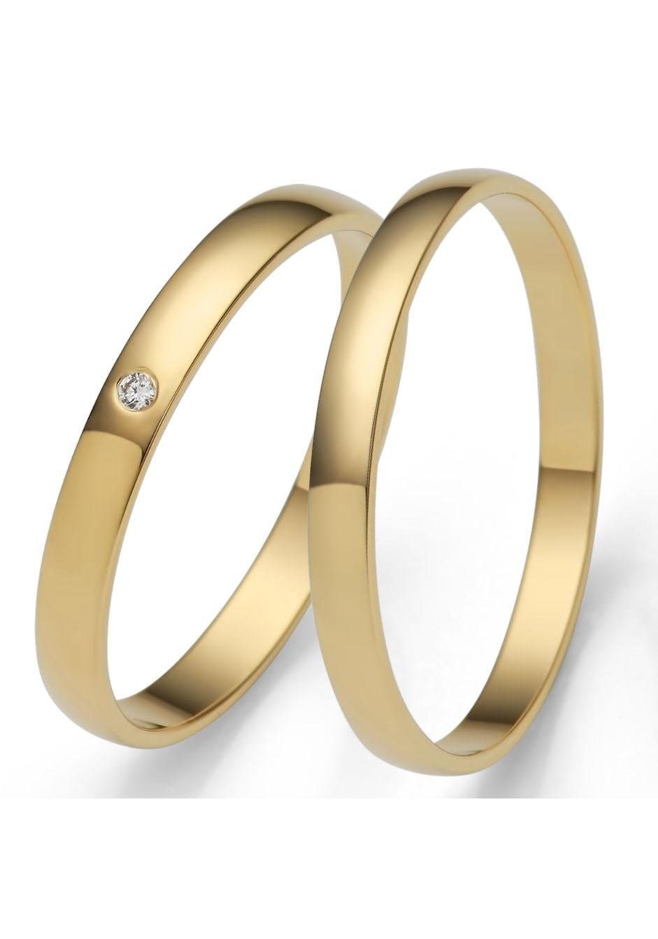 Firetti Trauring »Schmuck Geschenk Gold Hochzeit Ehering Trauring ...