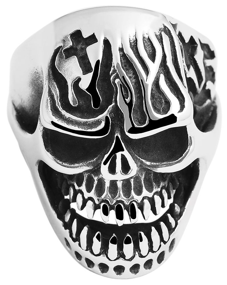 Adelia´s Fingerring »Herren Ring Totenkopf aus Edelstahl« Eine schöne ...