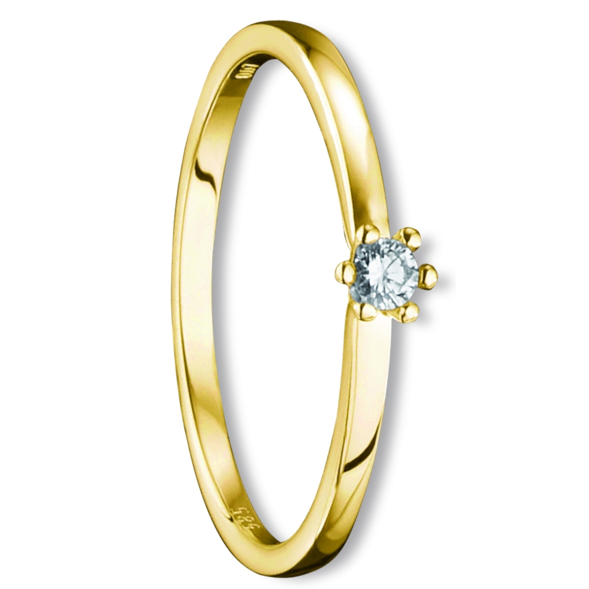 ONE ELEMENT Diamantring »0.07 ct Diamant Brillant Ring aus 585 Gelbgold«, Damen Gold Schmuck ...