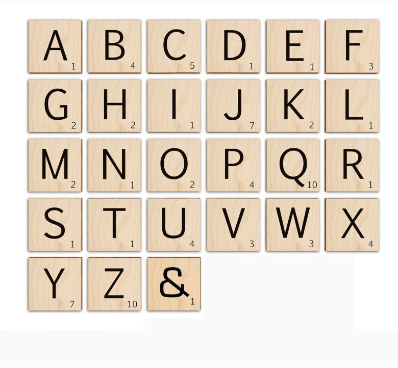 Scrabble Buchstaben Deko
