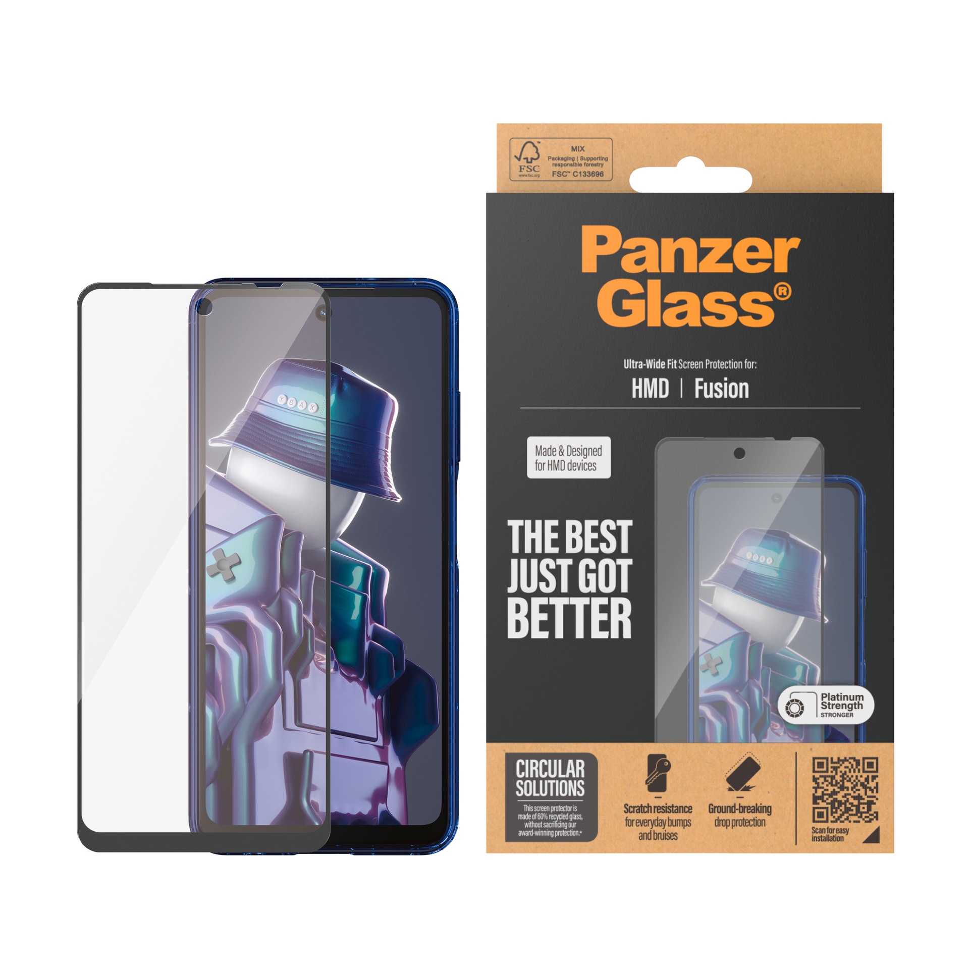 CARE by PanzerGlass Displayschutzglas »Ultra-Wide Fit Screen Protection ...