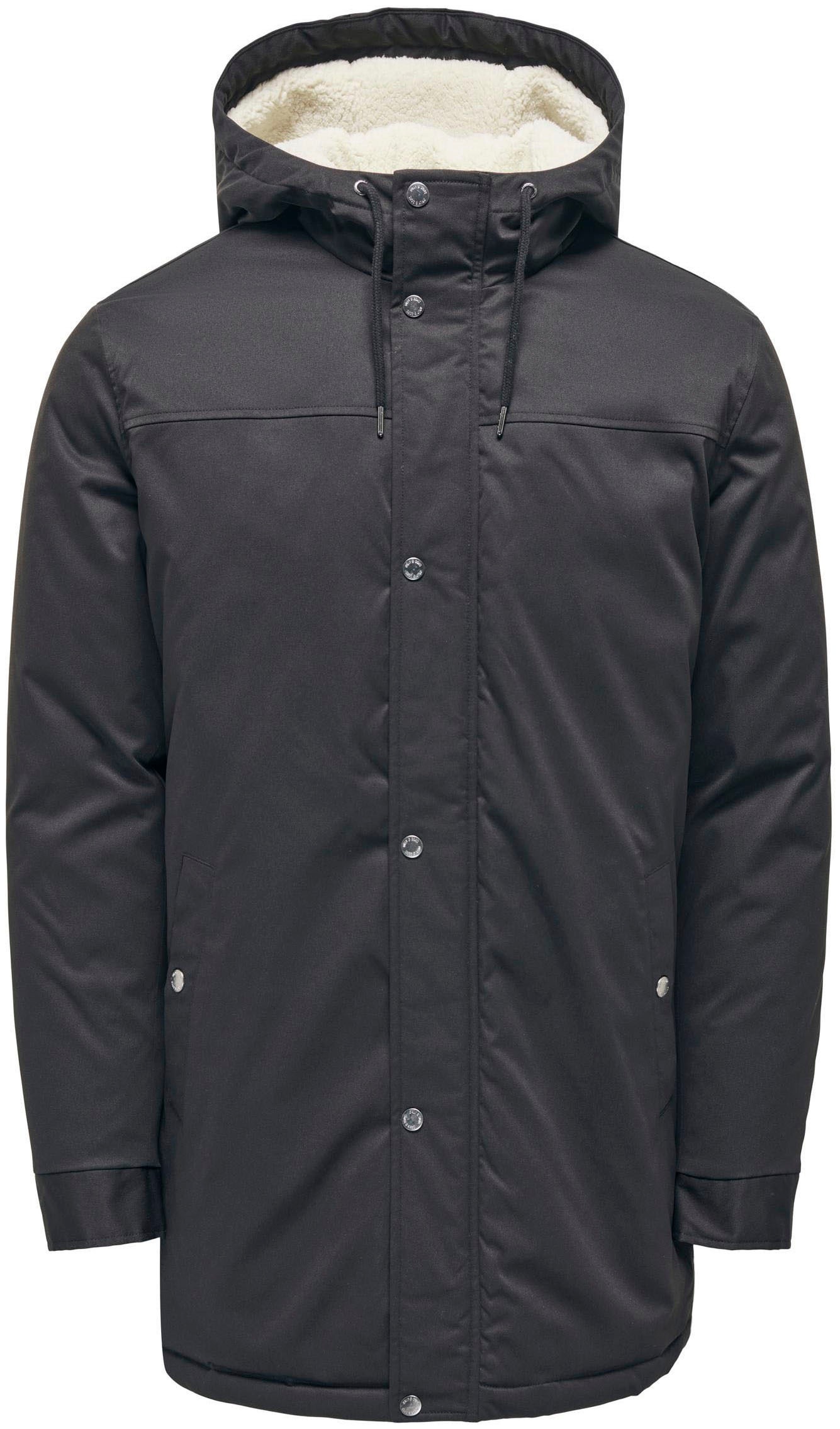 Black Friday ONLY & SONS Parka »ALEX TEDDY PARKA«, mit Kapuze | BAUR