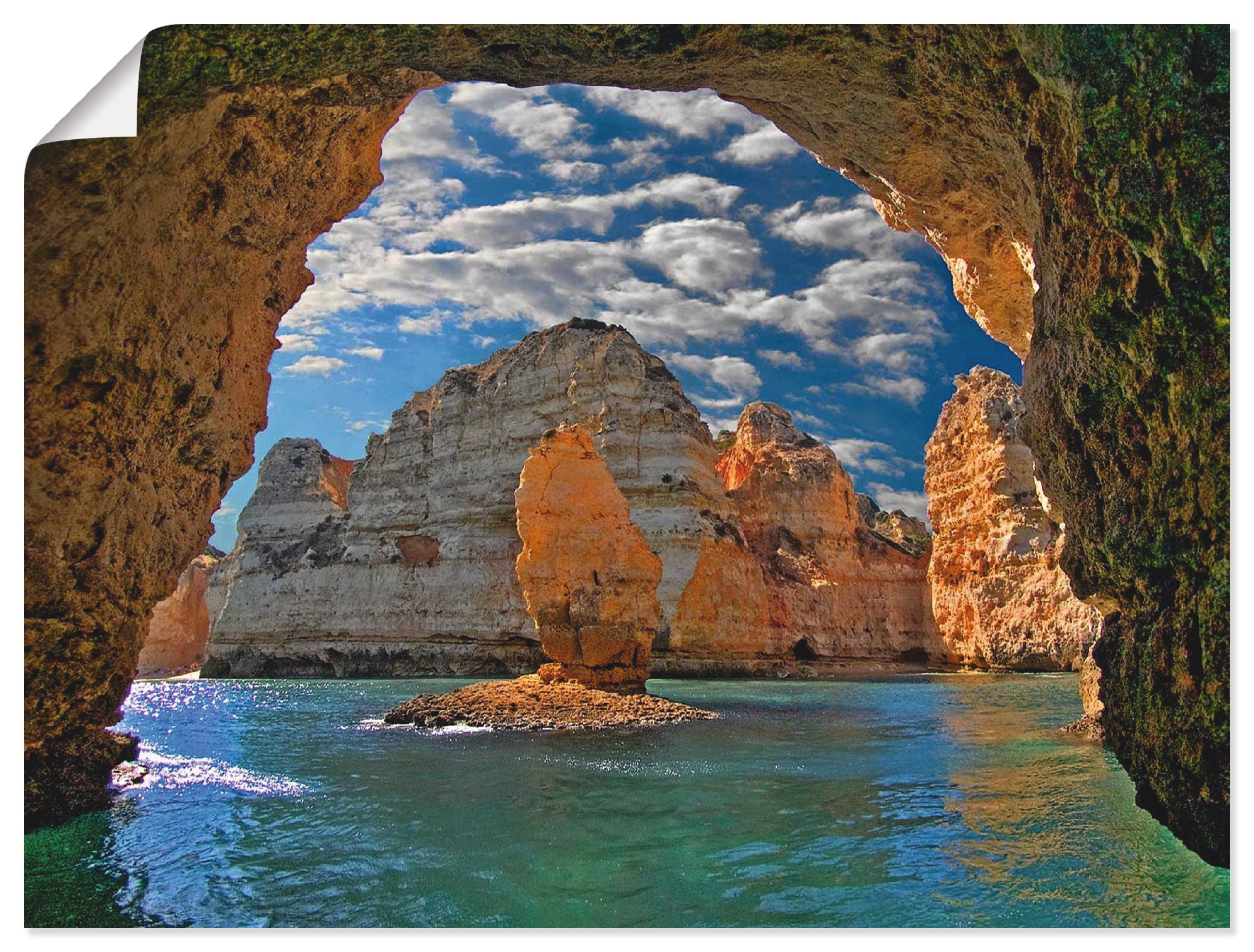 Artland Wandbild »Grotten an der Felsalgarve Lagos«, Höhlen, (1 St ...