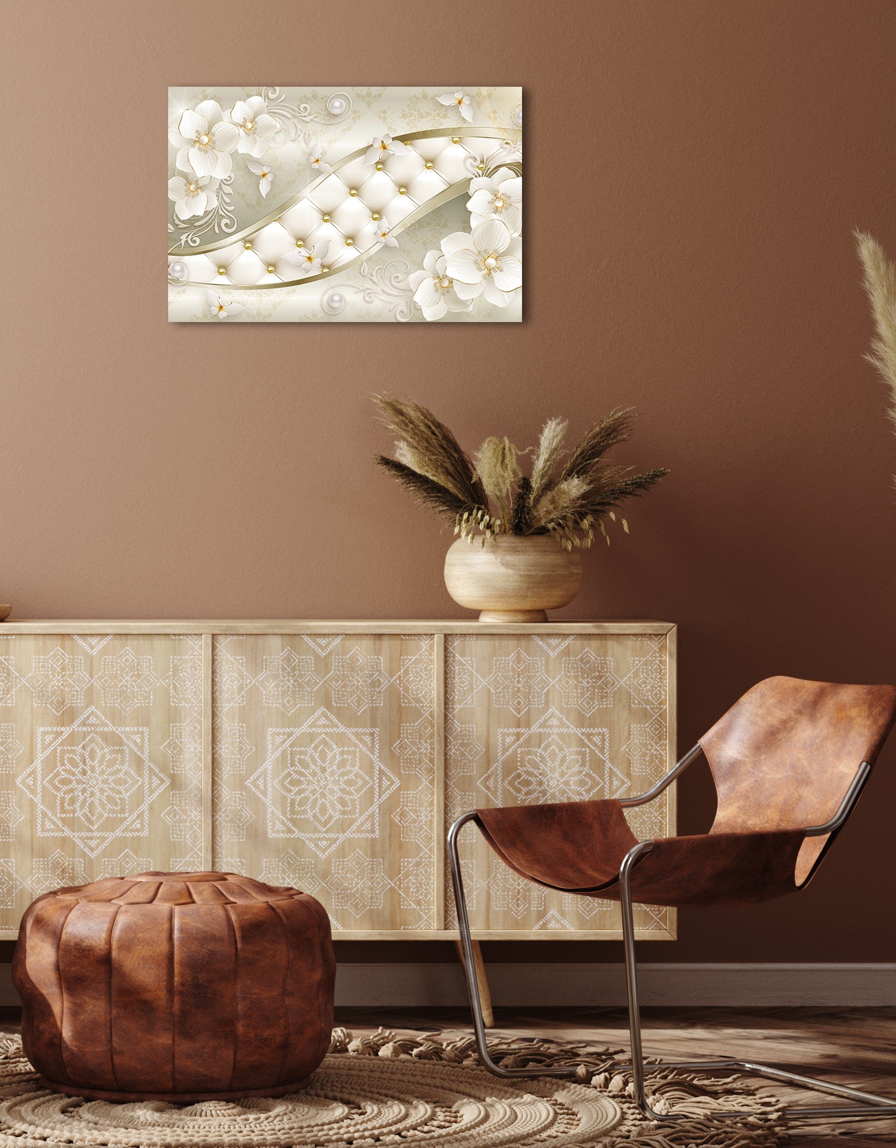 queence Leinwandbild »Rosi«, Blumen-Blumenbilder, (1 St.), Orchidee, Orchideenbilder, Wandbild ...