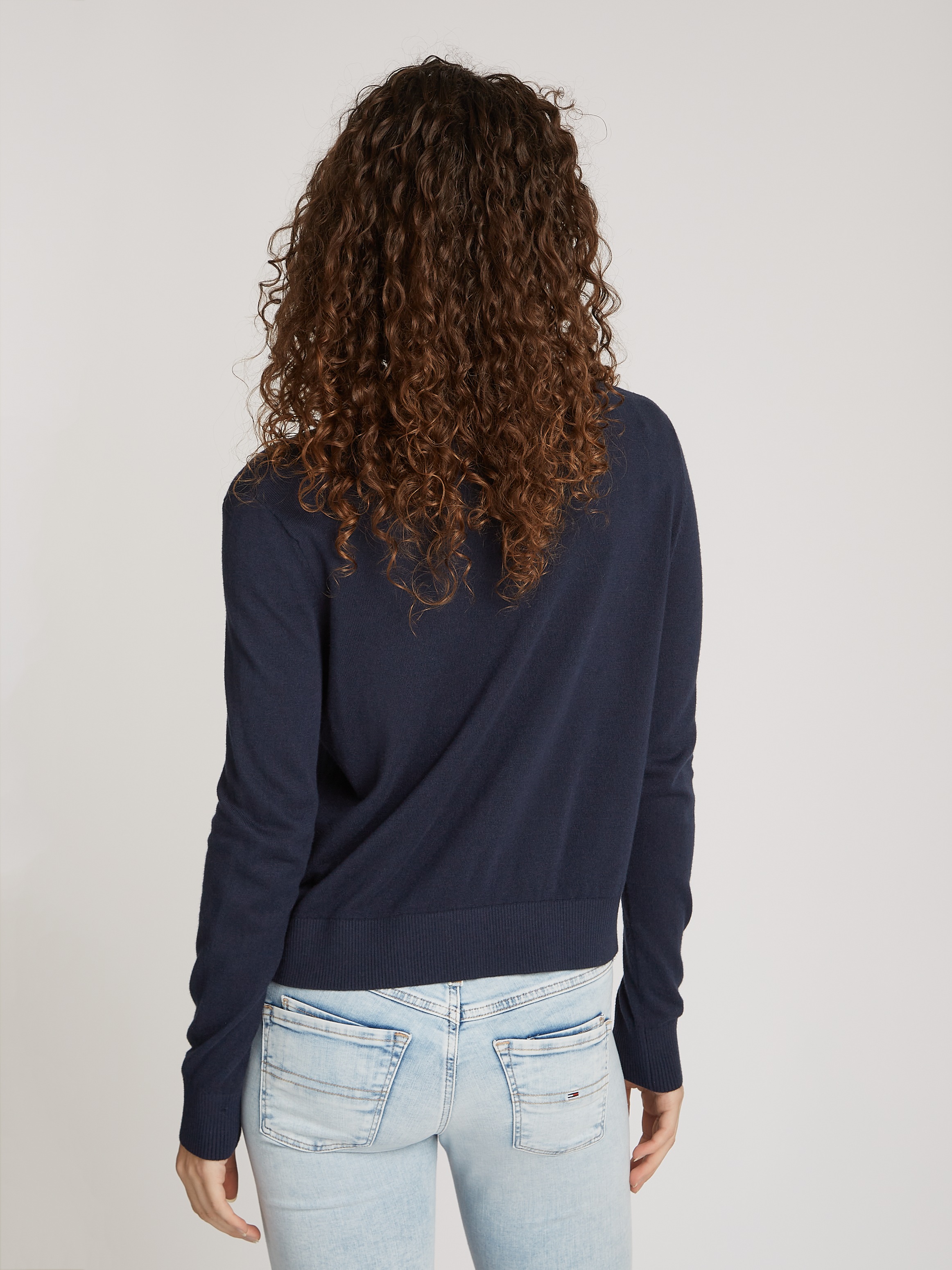 Tommy Jeans Strickpullover TJW ESSENTIAL CREW NECK SWEATER mit Logostickerei fur kaufen BAUR