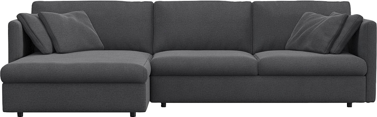 FLEXLUX Ecksofa »Lovane«, Weich & anschmiegsam, große Sitztiefe auf Kaltschaum, Dekokissen inkl ...