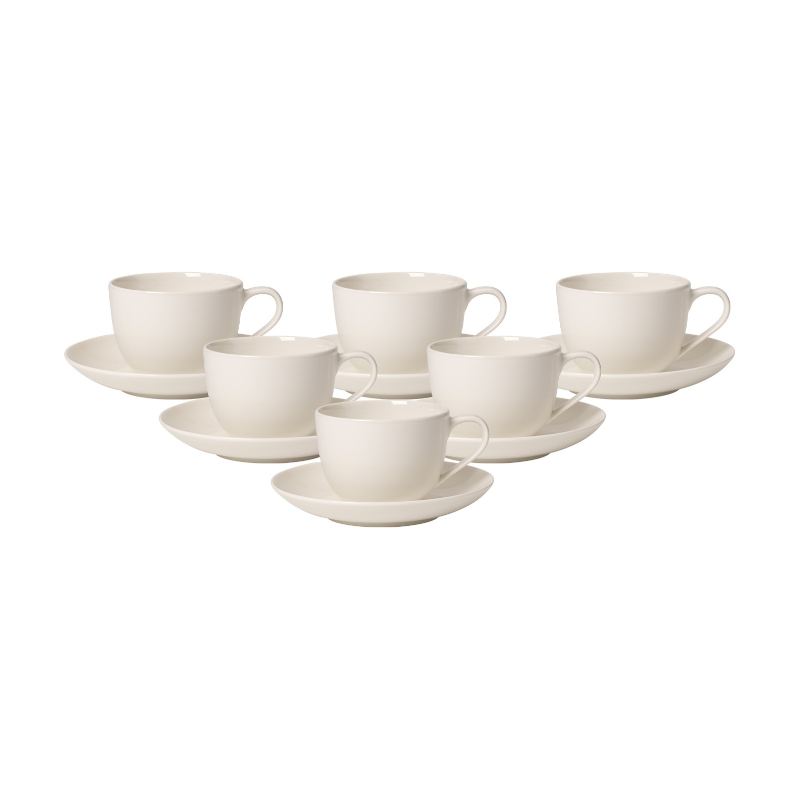 Villeroy & Boch Tasse »Kaffeetassen mit Untertassen For Me 160 ml 6er Set weiß« | BAUR