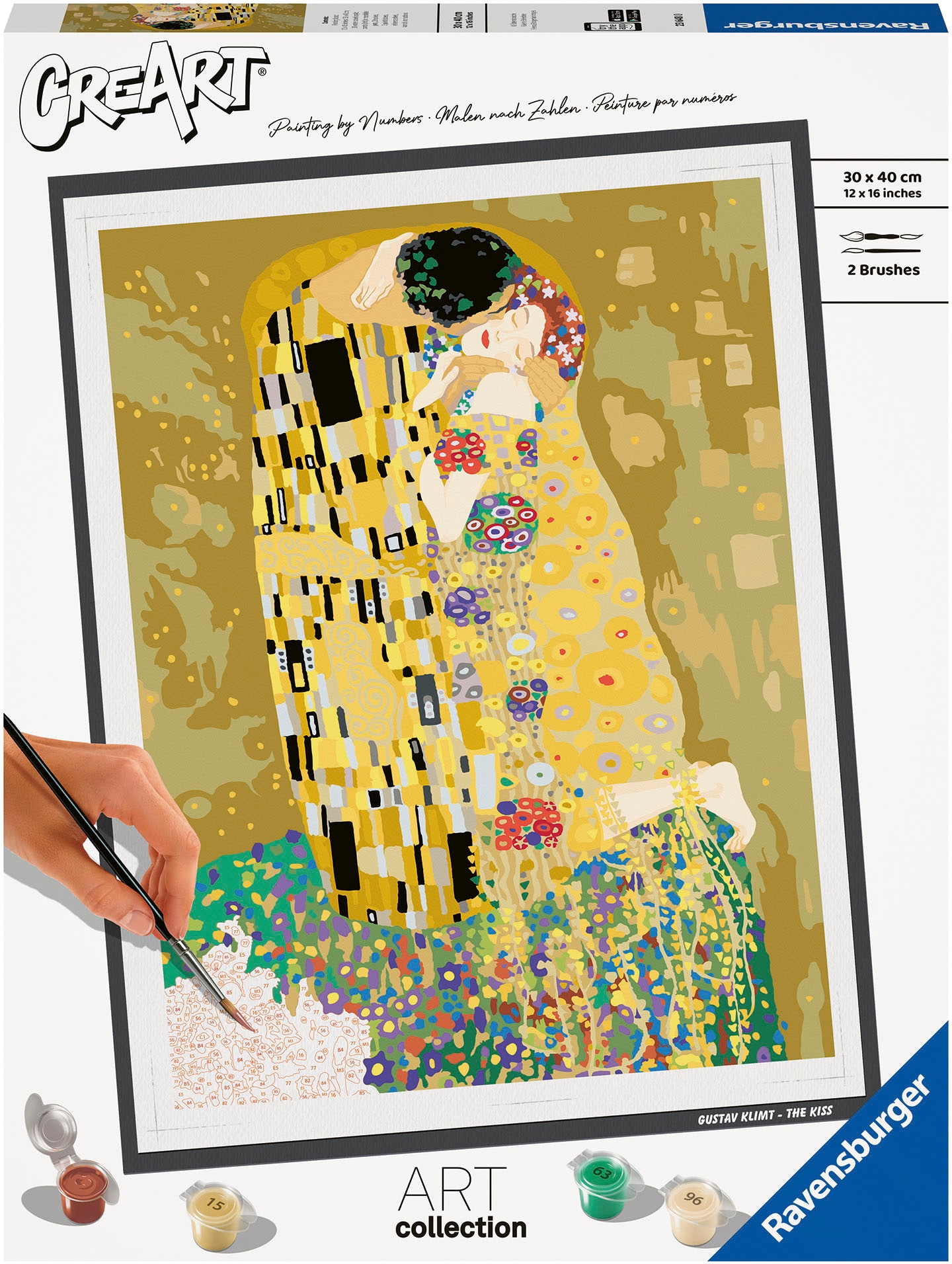 Ravensburger Malen nach Zahlen »CreArt, ART Collection, The Kiss (Klimt)«, Made in Europe; FSC ...