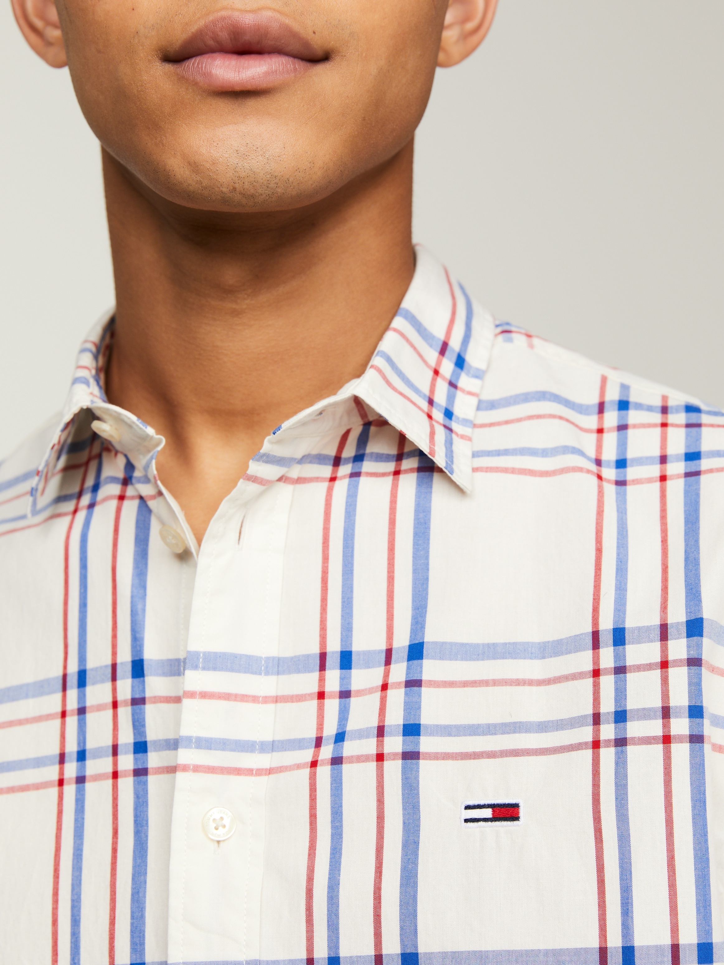 Tommy Jeans Langarmhemd TJM REG POPLIN CHECK SHIRT bestellen BAUR