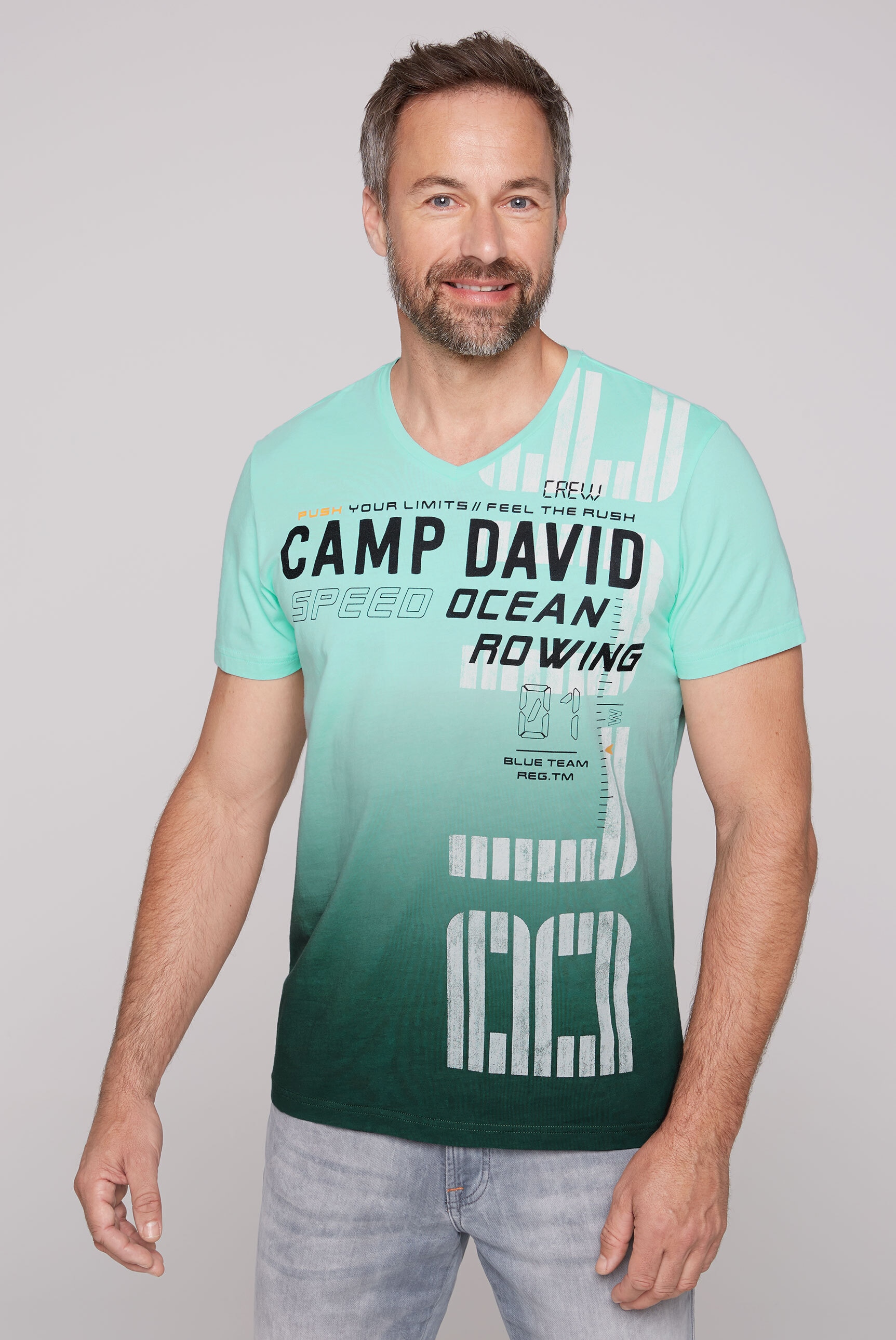 CAMP DAVID V-Shirt, mit maskulinem V-Ausschnitt bestellen | BAUR