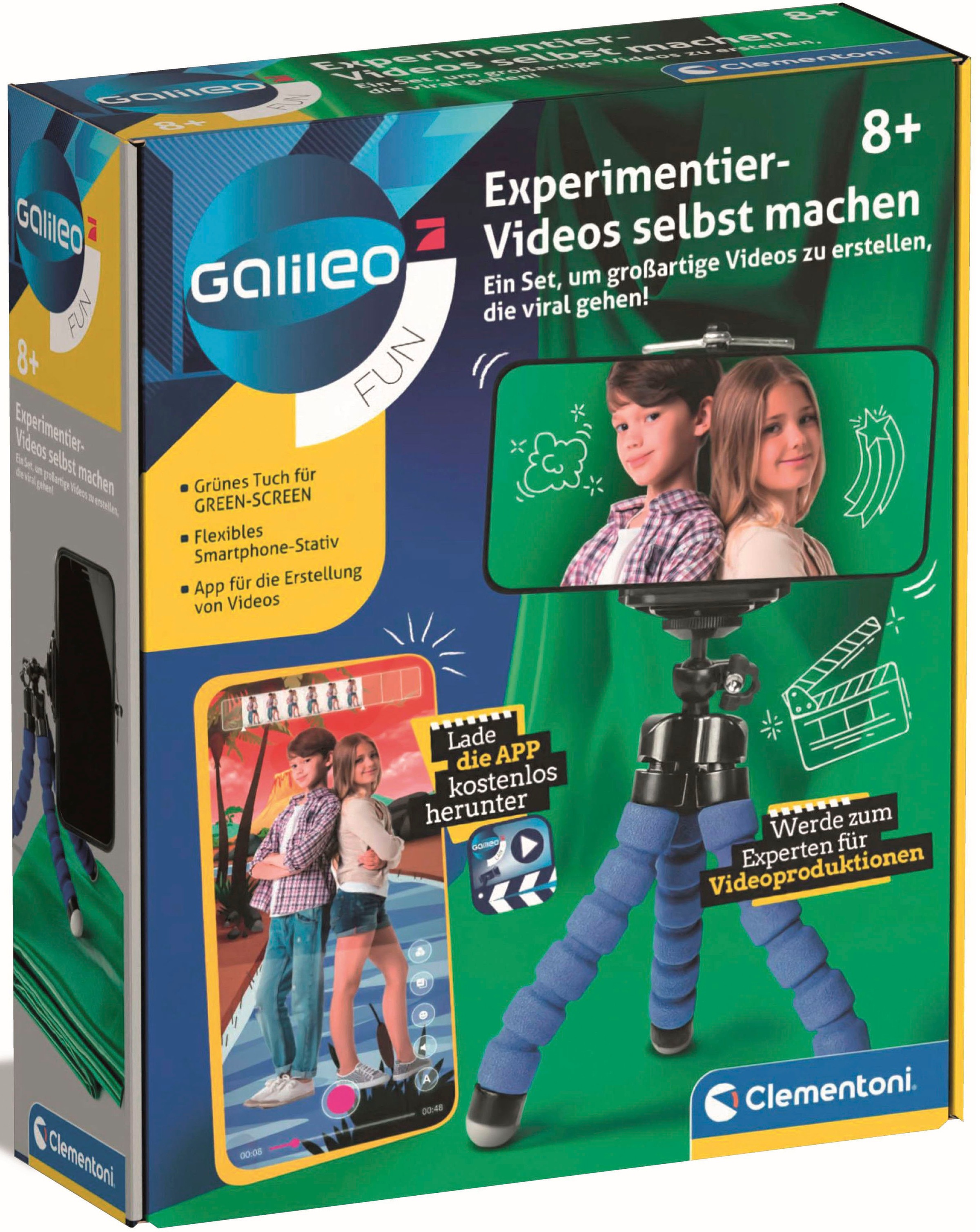 Clementoni® Experimentierkasten »Galileo, Experimentier-Videos selbst ...