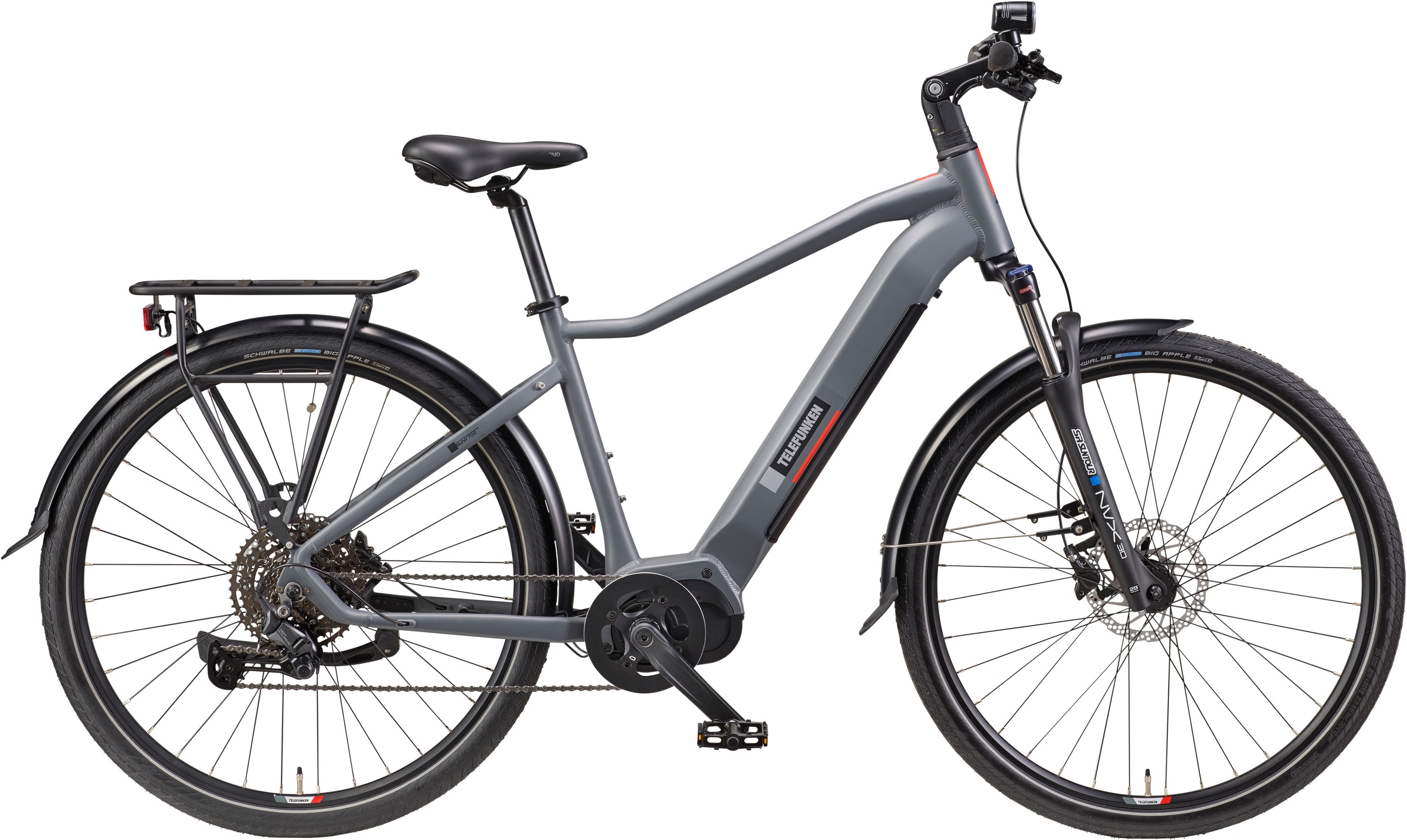 Telefunken E-Bike »SUV700«, 10 Gang, Shimano, Mittelmotor 250 W, Pedelec, Elektrofahrrad für ...