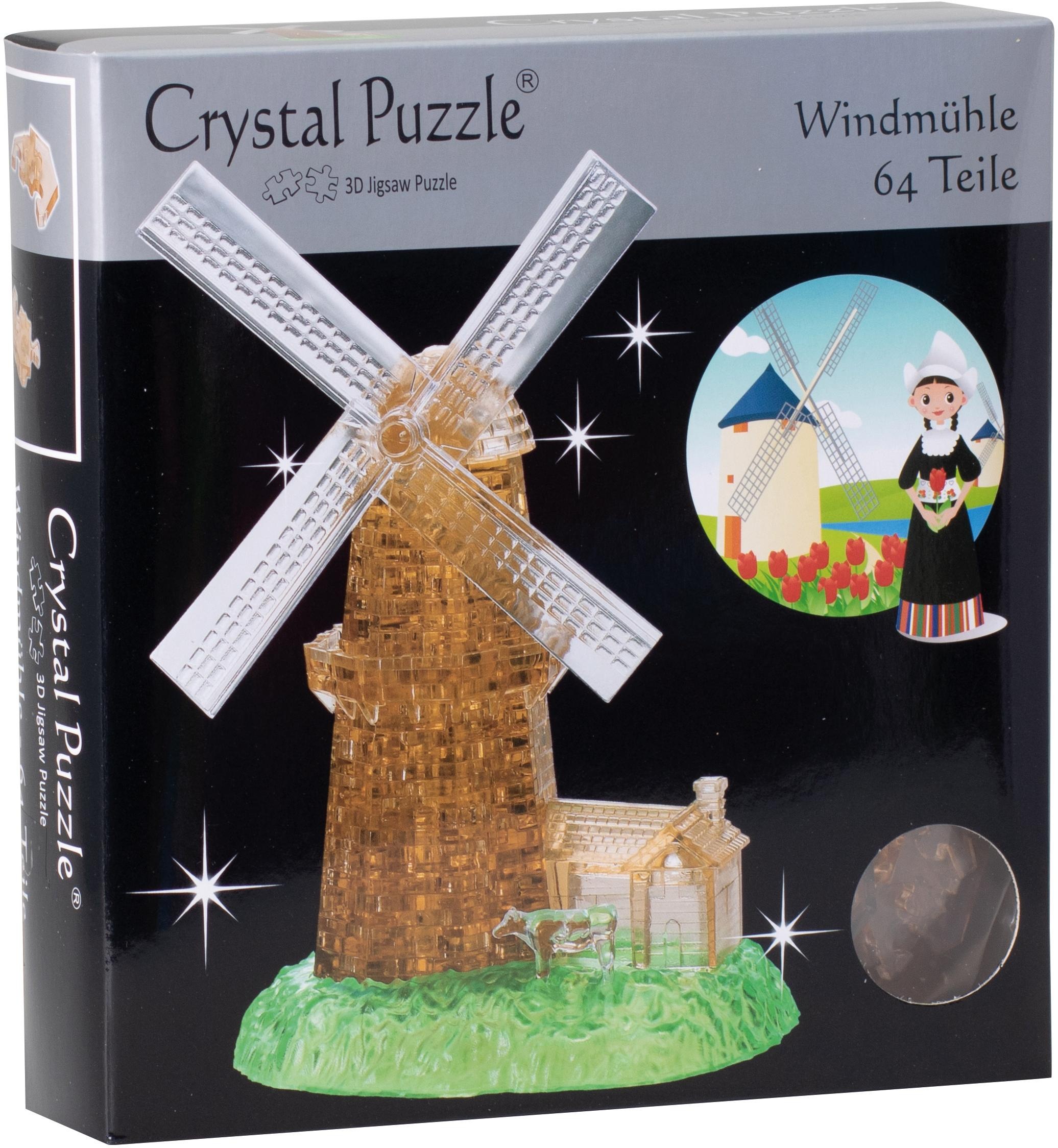 HCM KINZEL 3D-Puzzle »Crystal Puzzle, Windmühle« | BAUR